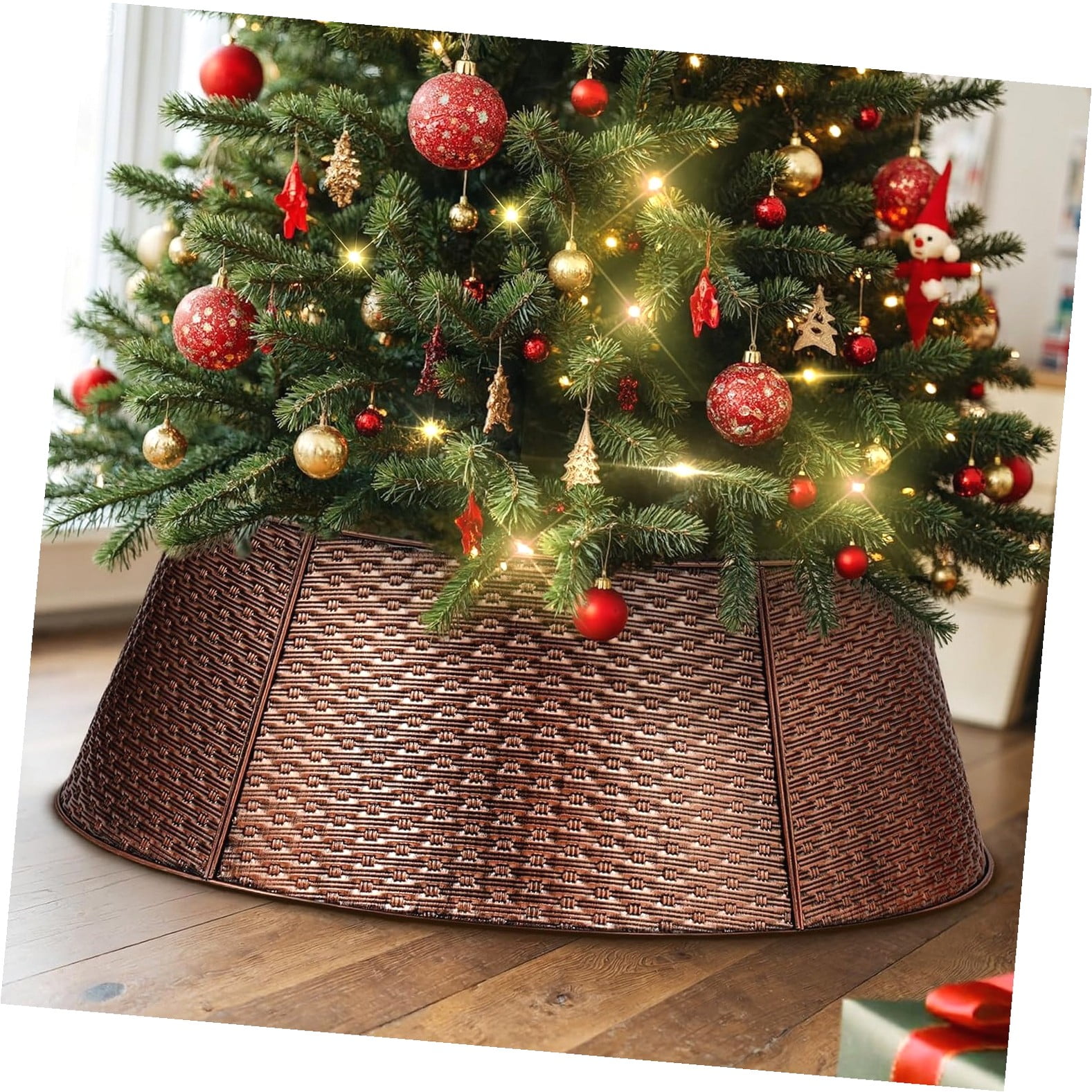 SKYSONIC Metal Christmas Tree Collar 28 inch, Christmas Tree Collar for ...