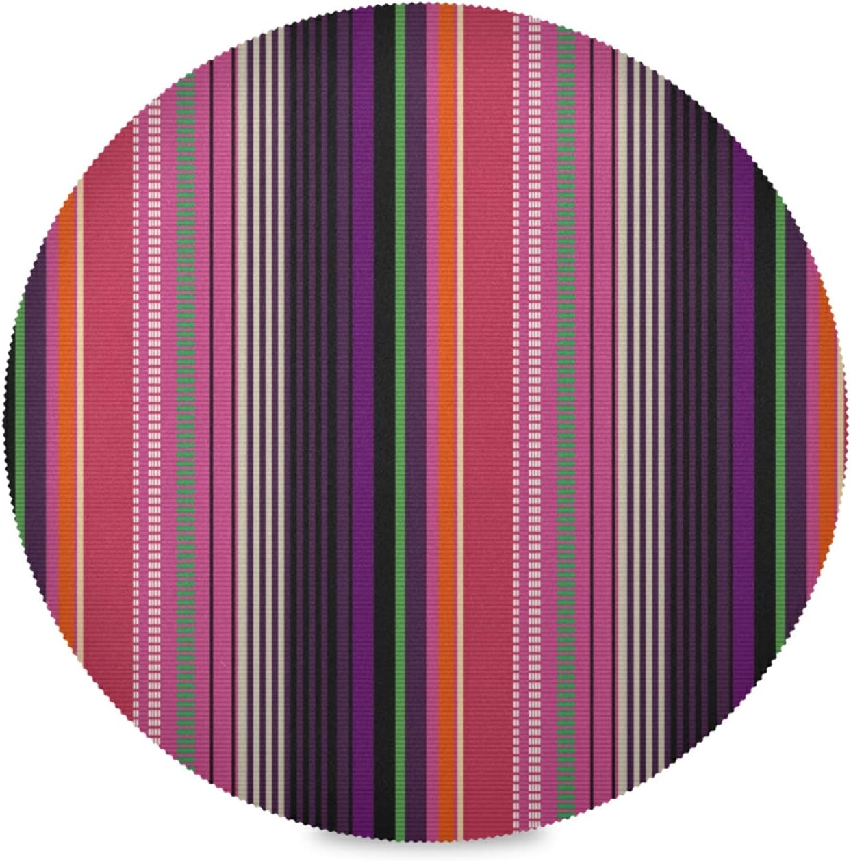 SKYSONIC Mexican Serape Stripes Round Placemats for Dining Table Non ...