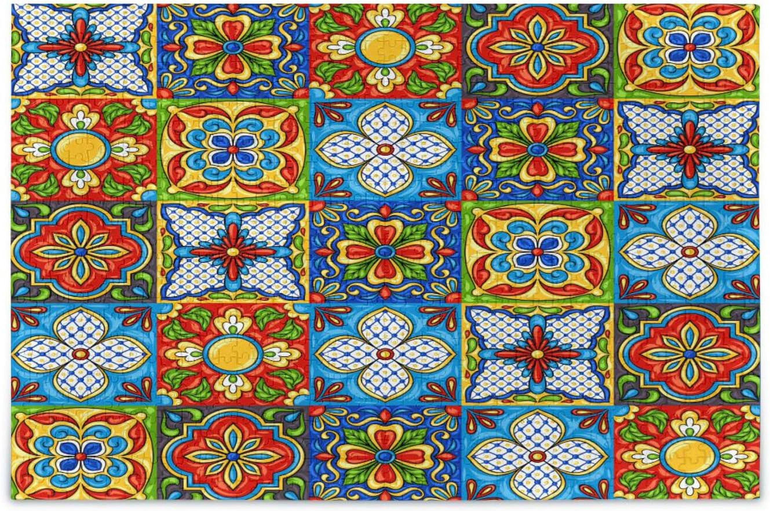 SKYSONIC Mexican Talavera Jigsaw Puzzles for Adults 500PCS ...