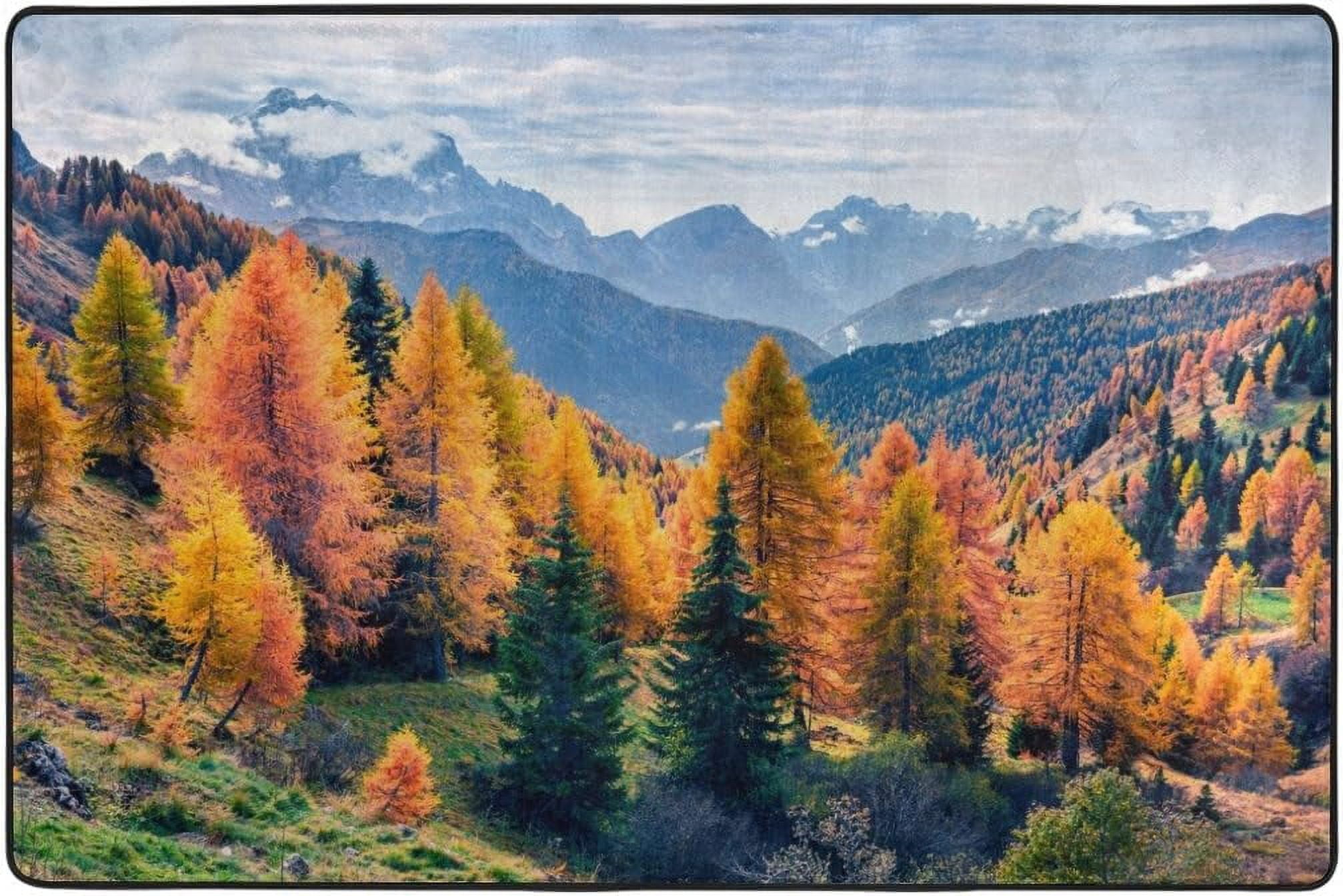 SKYSONIC Morning View from Giau Pass Area Rug Pad 24x36 Inch 100% Light ...