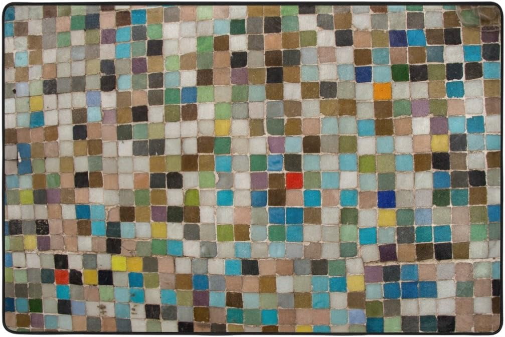 SKYSONIC Mosaic Tile Pattern Area Rug Pad 24x36 Inch 100% Light Weight ...