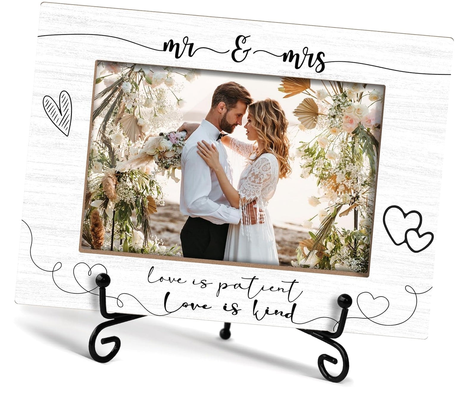 SKYSONIC Mrs Picture Frame - Kind, Newlywed Photo for Wedding, 4x6 ...