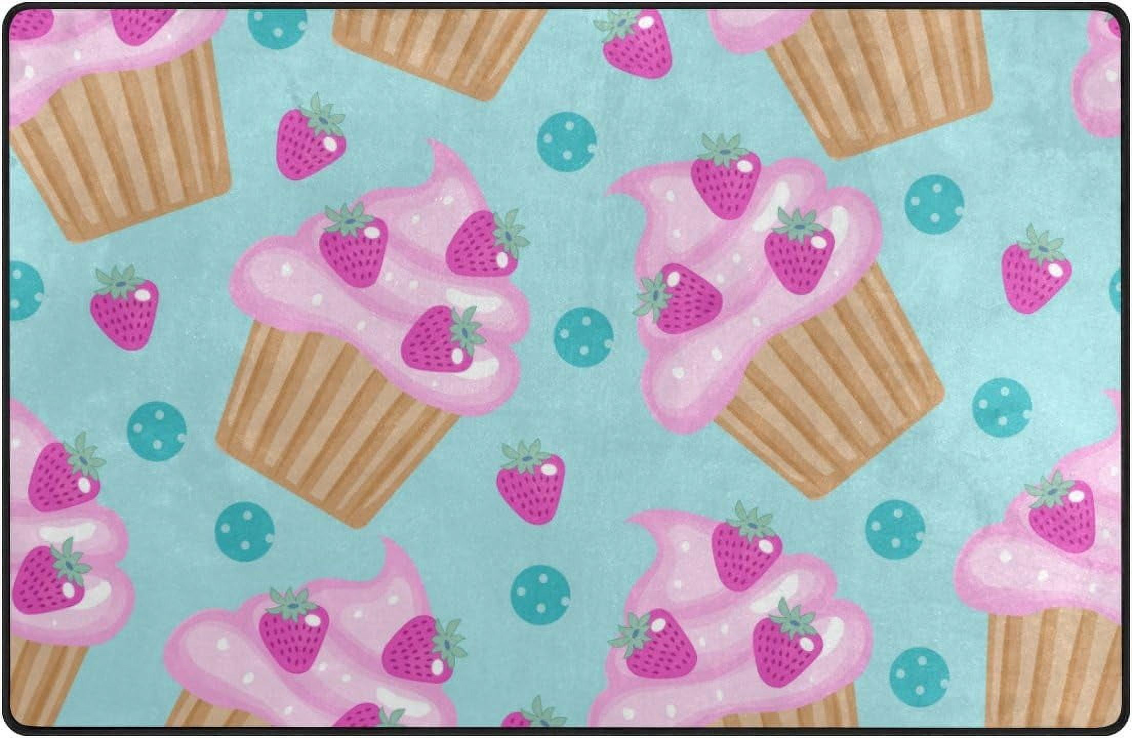 SKYSONIC Muffins Cupcakes Area Rug Pad - 31 x 20 inch - 100% Light ...