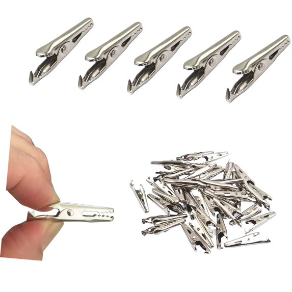 SKYSONIC Multipurpose Steel Clips (100-Pack) Nickel-Plated Silver ...