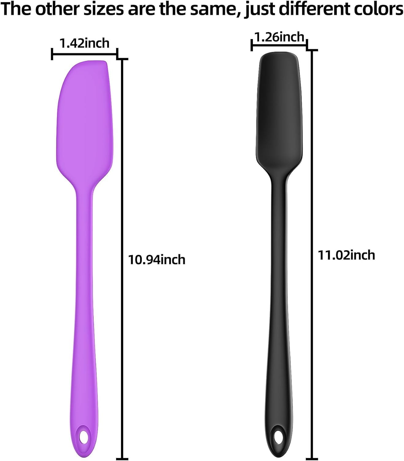 SKYSONIC Narrow spatula set, for Cooking, Baking, Spreading, and Mixing ...