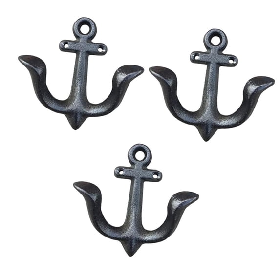 SKYSONIC Nautical Design Wall Cast Iron Wall Mounted Hanger (3 Pack ...