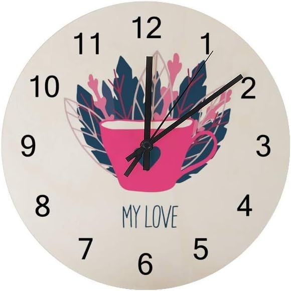 SKYSONIC Nuansexi Wooden Wall Clocks Round Circle Hanging Frameless ...