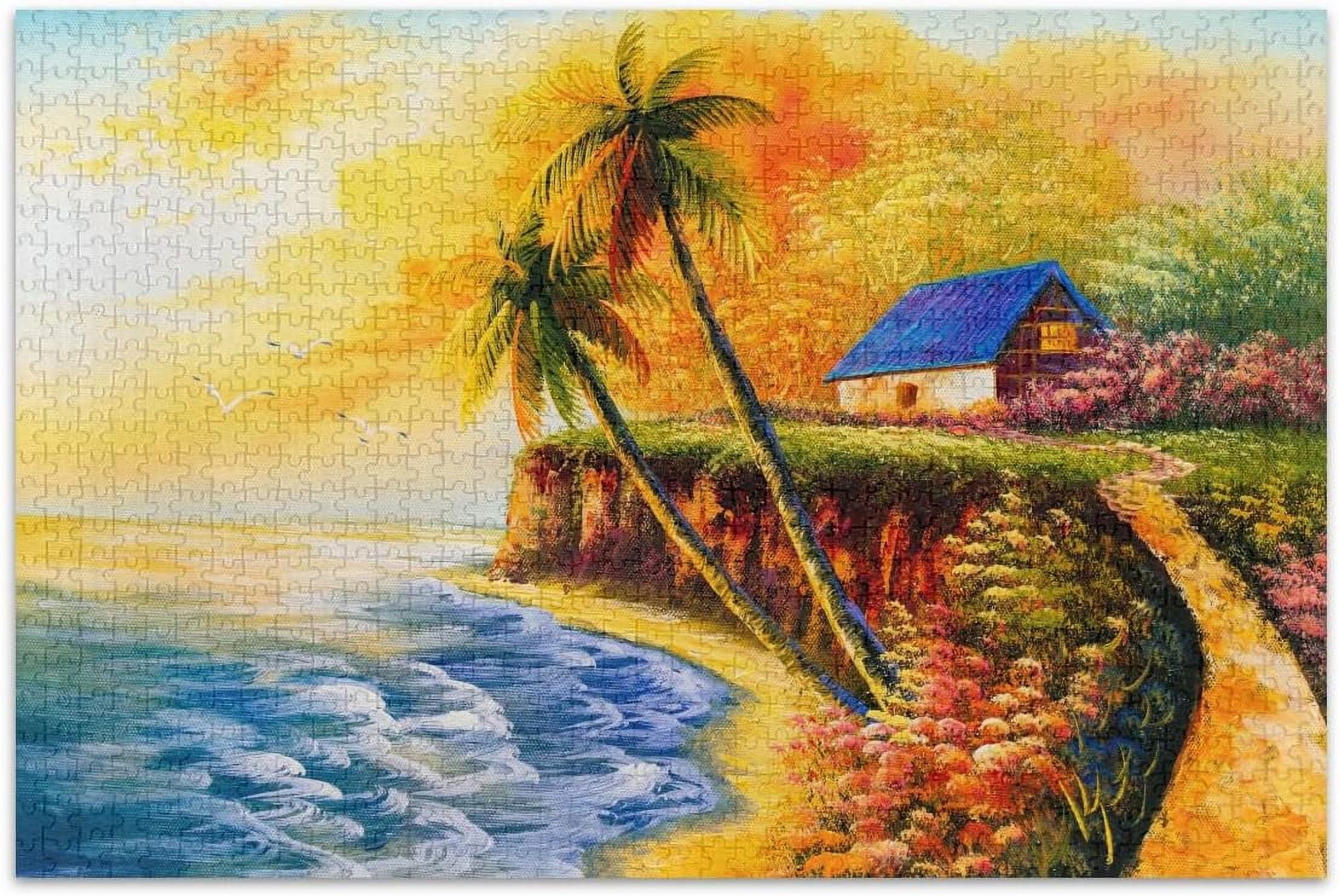 SKYSONIC Oil Painting Jigsaw Puzzles 500 Piece for Adults Large Puzzle ...