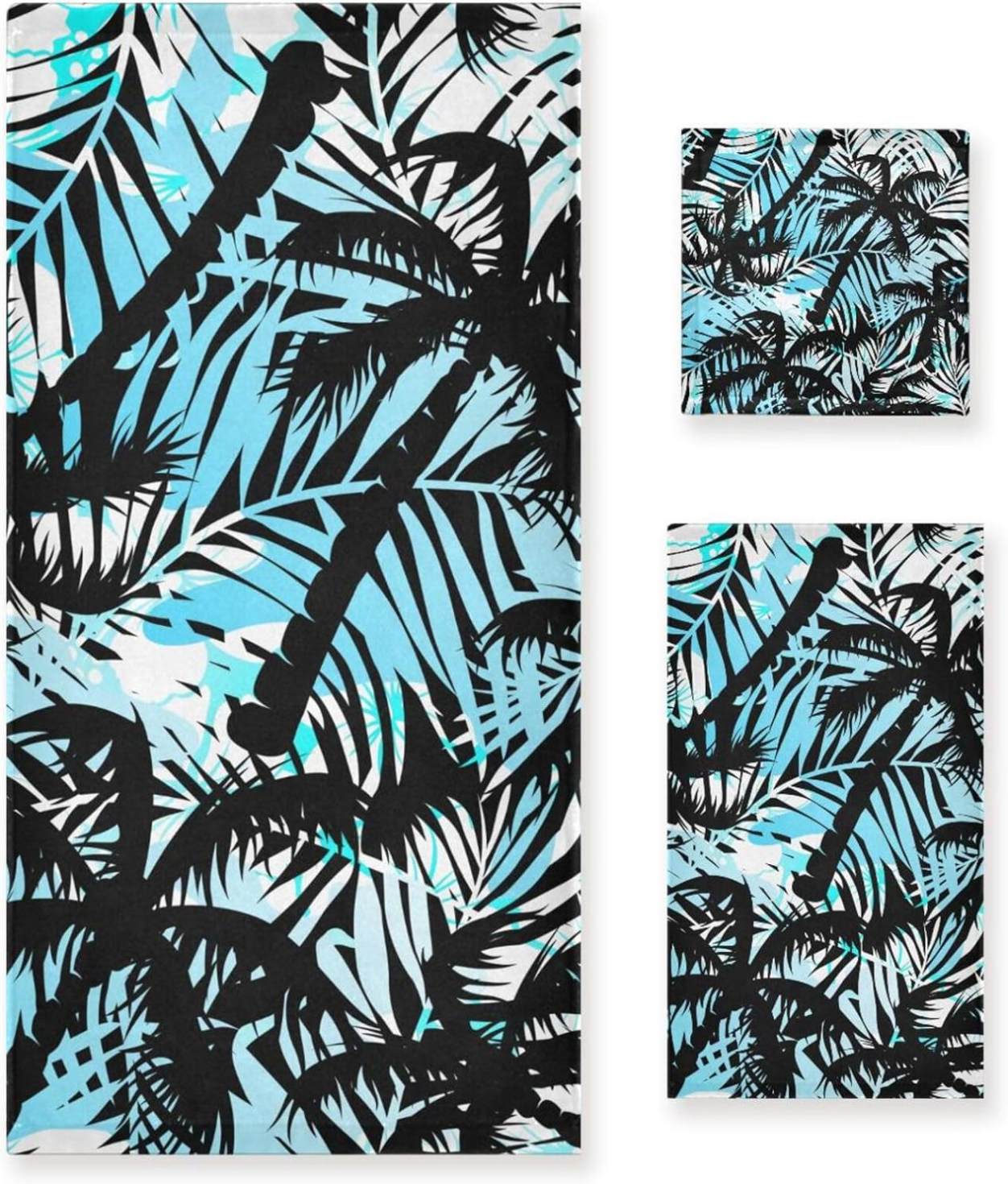 SKYSONIC Palm Tree Bath Towels Soft Absorbent Bath Towels Bath Towel ...