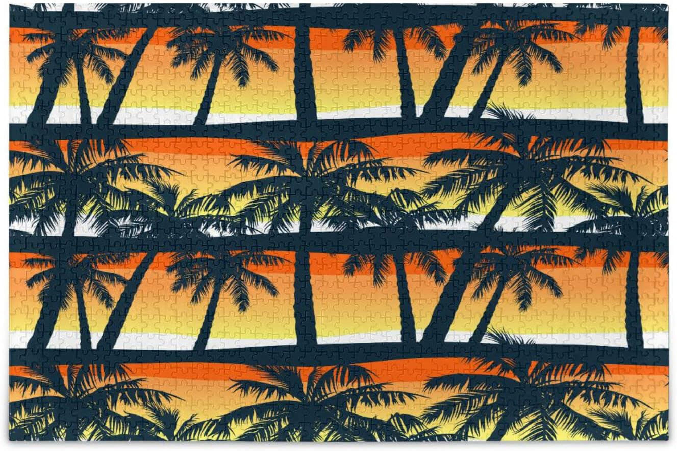 SKYSONIC Palm Tree at Sunset Wooden Jigsaw Puzzles Intellectual ...
