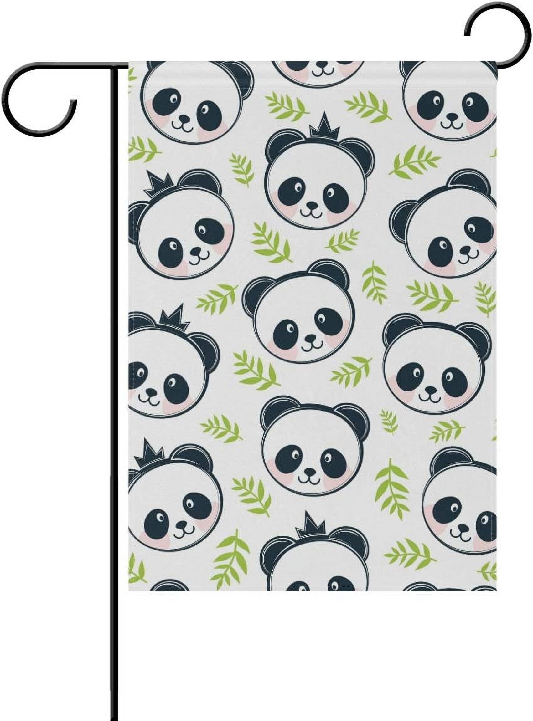 SKYSONIC Panda Leaves Double-Sided Printed Garden House Sports Flag ...