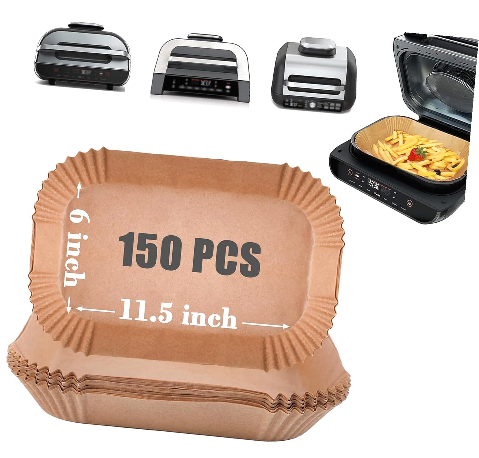 SKYSONIC Parchment Paper Liners 150 Pcs for Smart Ovens, Air Fryer ...