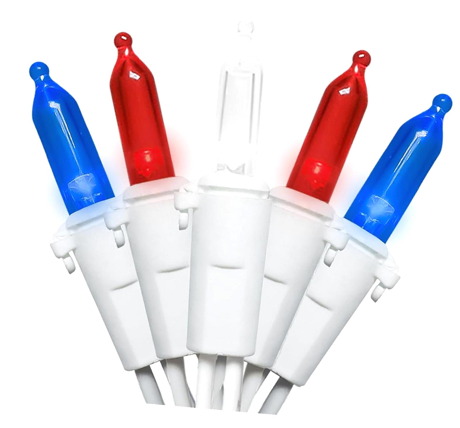 SKYSONIC Patriotic Illuminations - 2 Pack 100 4th of July Mini String ...