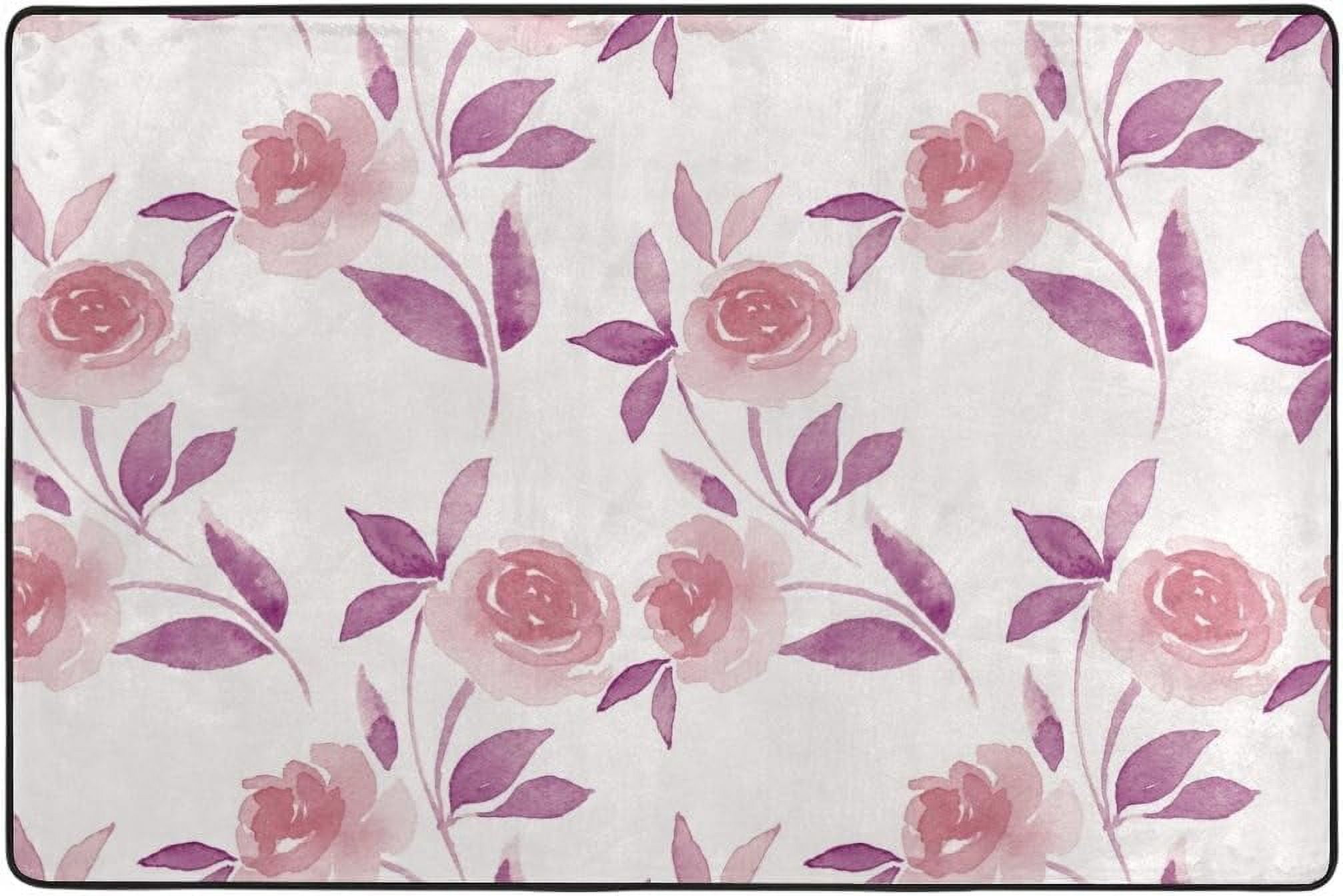 SKYSONIC Pattern of Roses Area Rug Pad 24x36 Inch 100% Light Weight ...