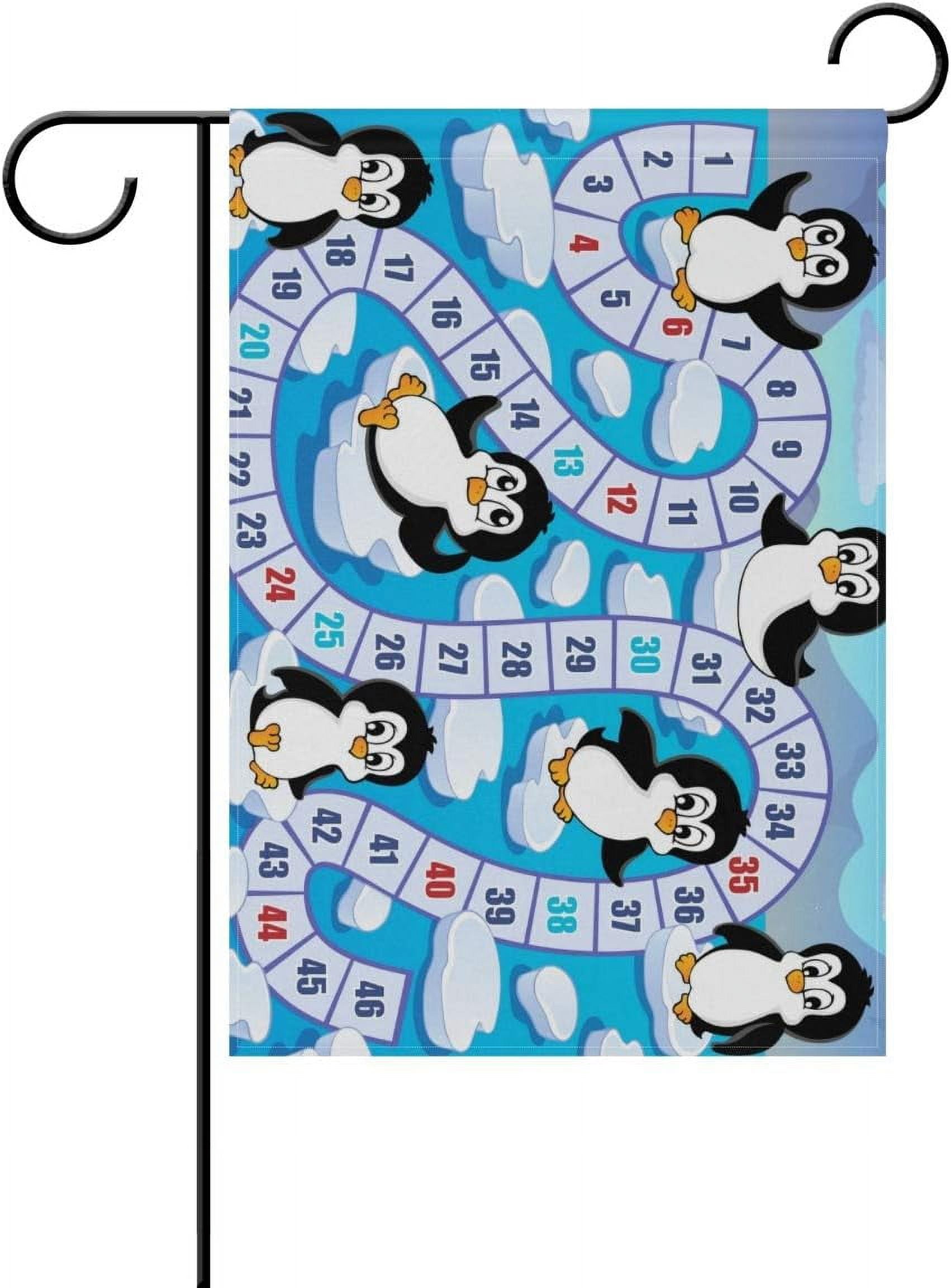 SKYSONIC Penguins Board Game Double-Sided Printed Garden House Sports ...