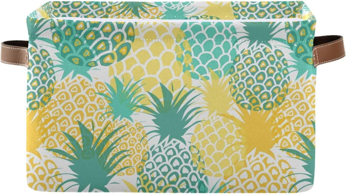 SKYSONIC Pineapple Laundry Basket Collapsible Laundry Hamper Clothes ...