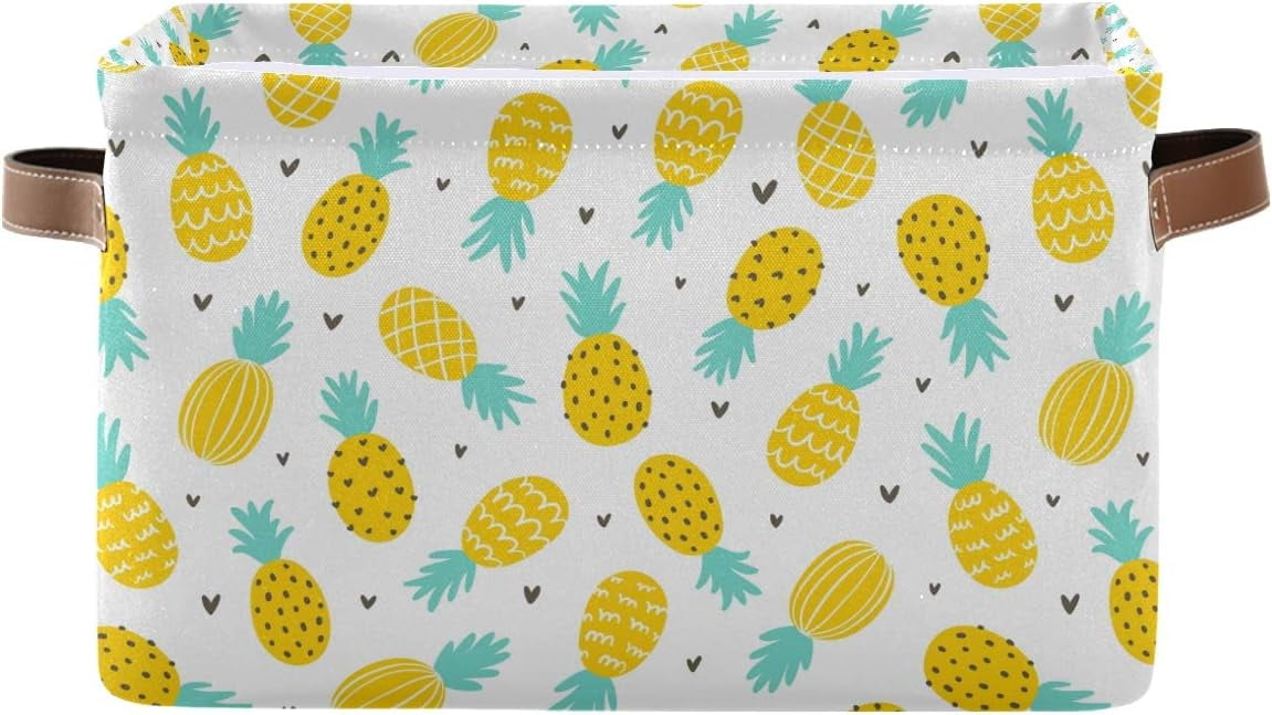 SKYSONIC Pineapple Laundry Basket Collapsible Laundry Hamper Clothes ...