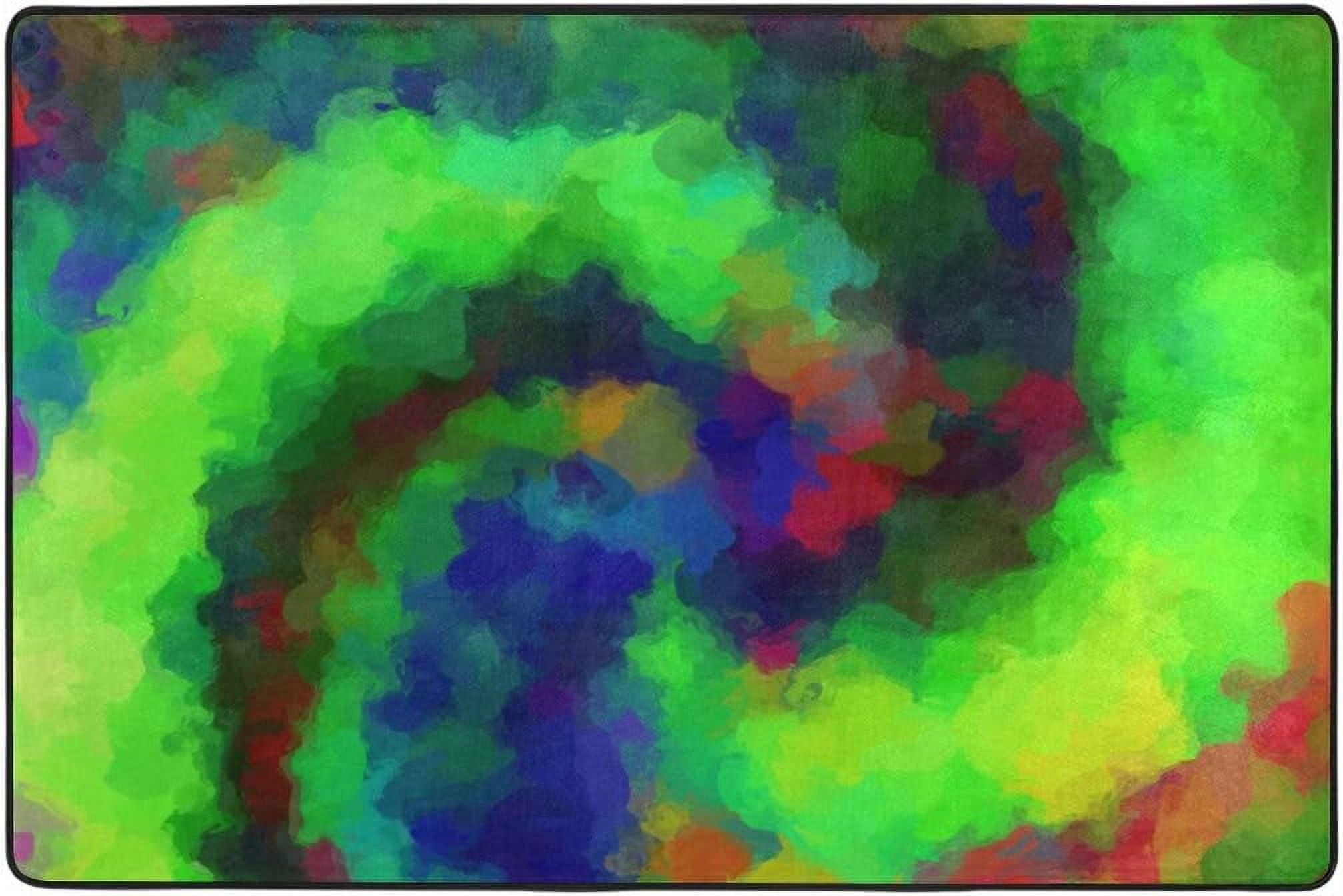 SKYSONIC Pink Purple Tone Area Rug Pad 24x36 Inch 100% Light Weight ...