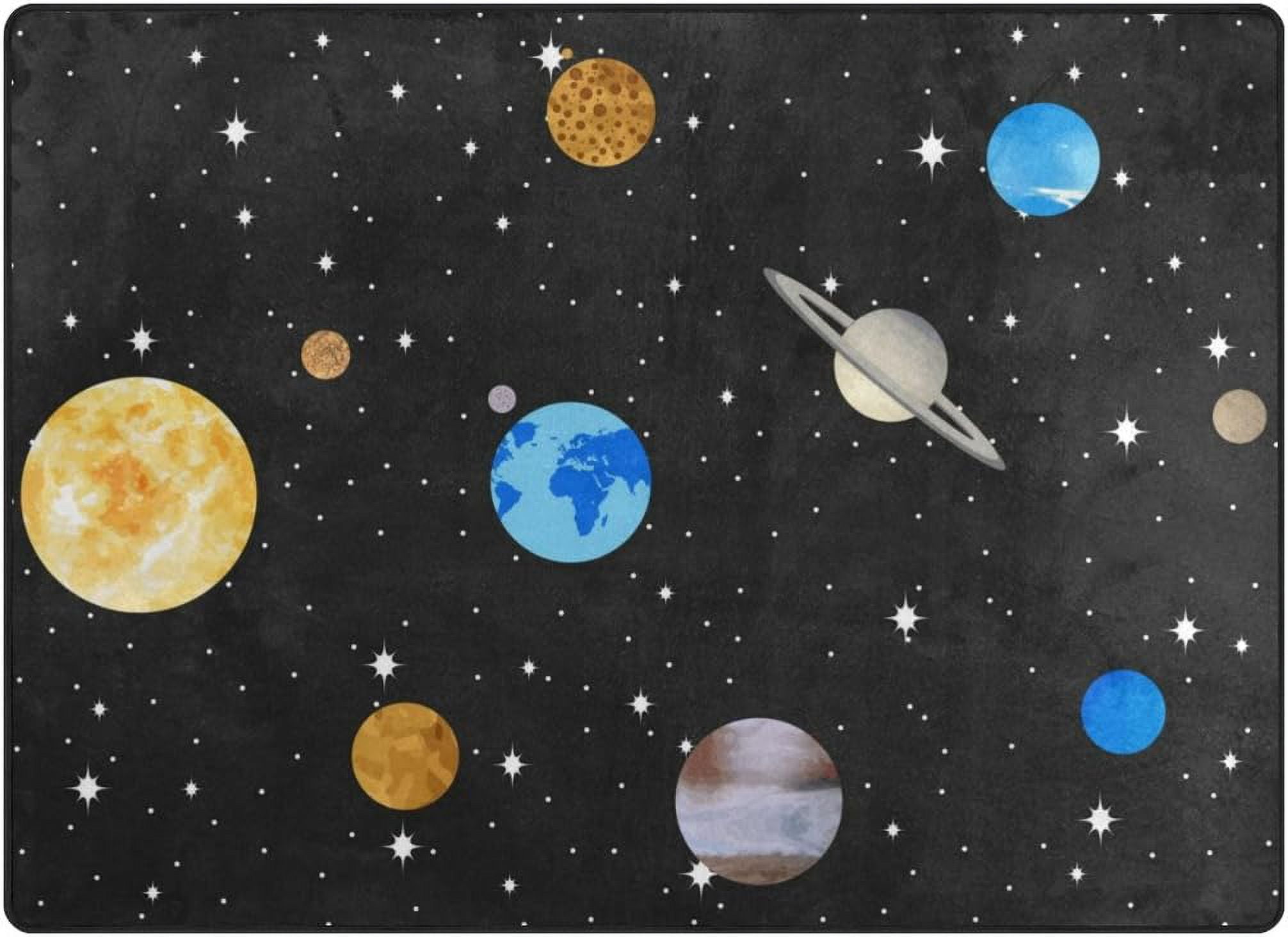 SKYSONIC Planets Of The Solar System Area Rug Carpet 80x58 inch for ...