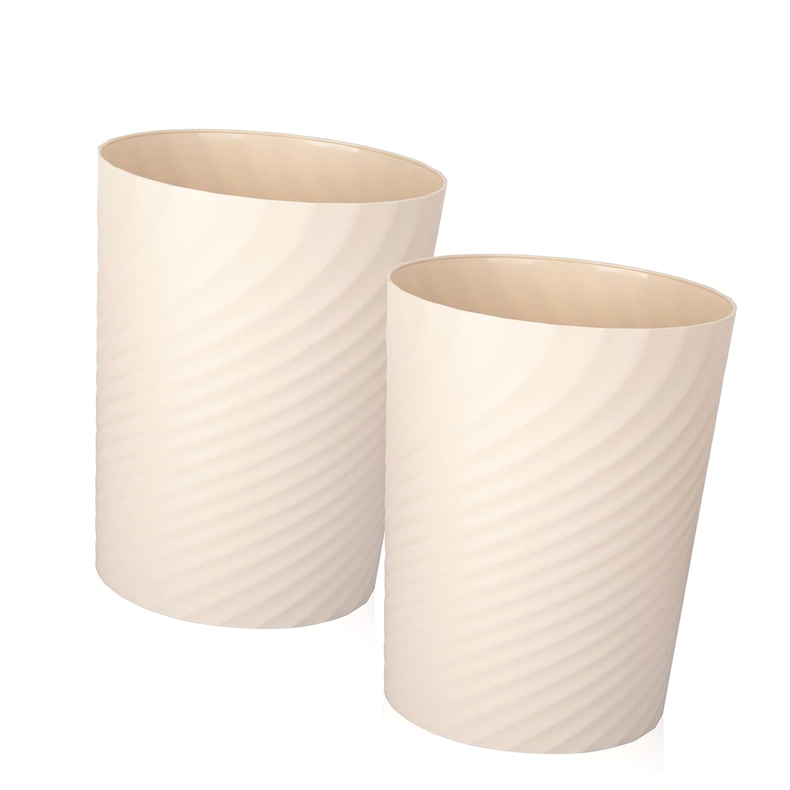 SKYSONIC Plastic Wastebasket, Trash Container Bin for Bathrooms ...