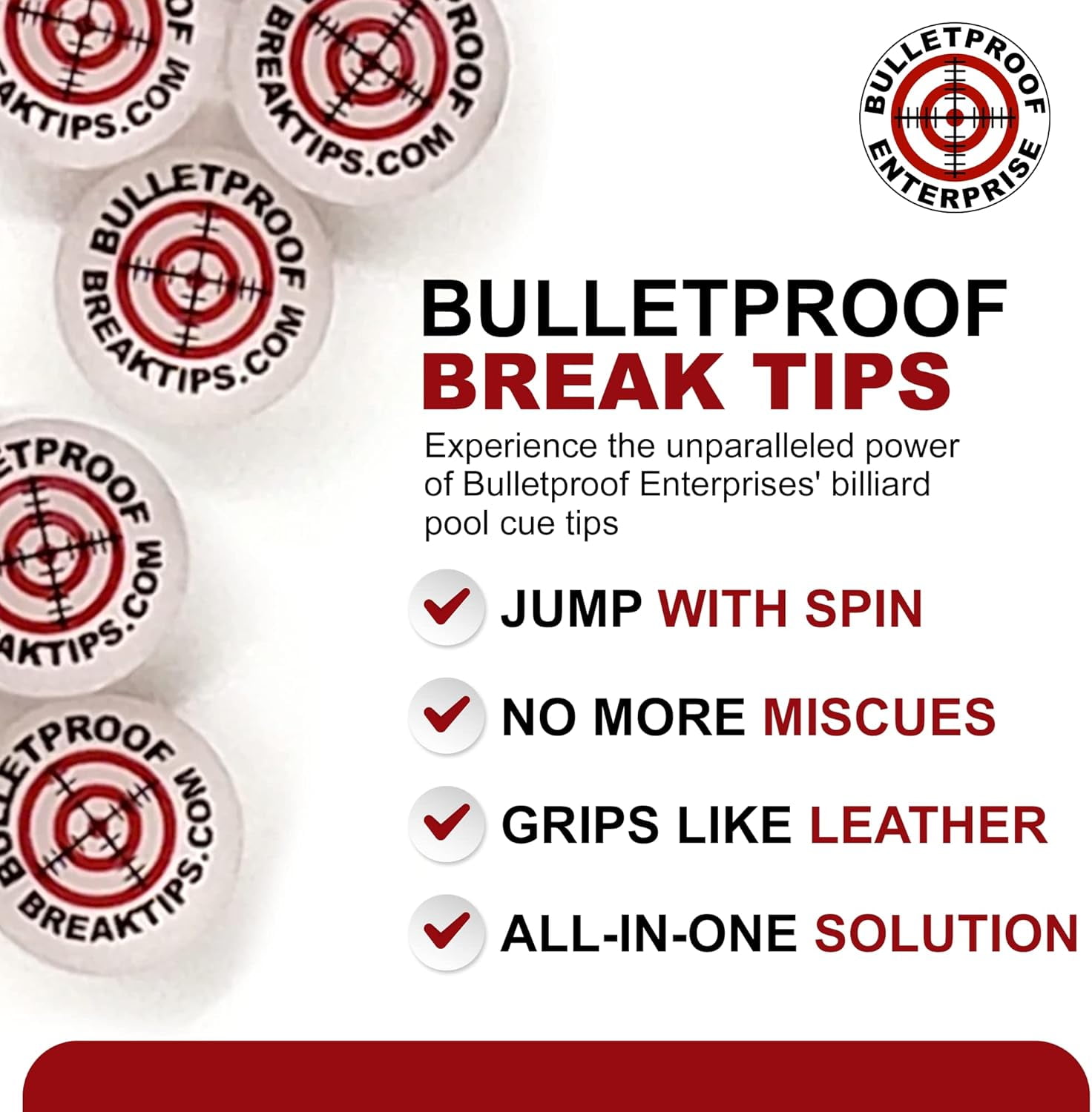 SKYSONIC Polymer Break & Jump Tip | Premium Pool Cue Tips & Pool Stick ...