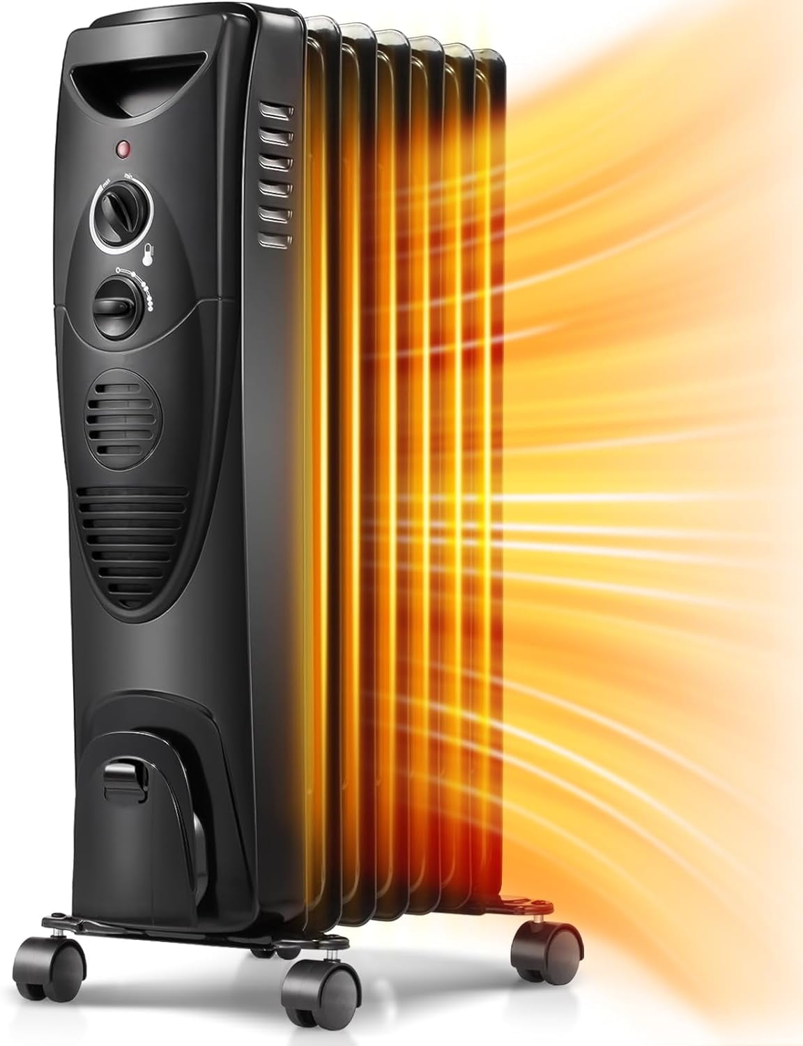 SKYSONIC Portable Electric Radiator Heater, Oil Filled with 3 Heat ...