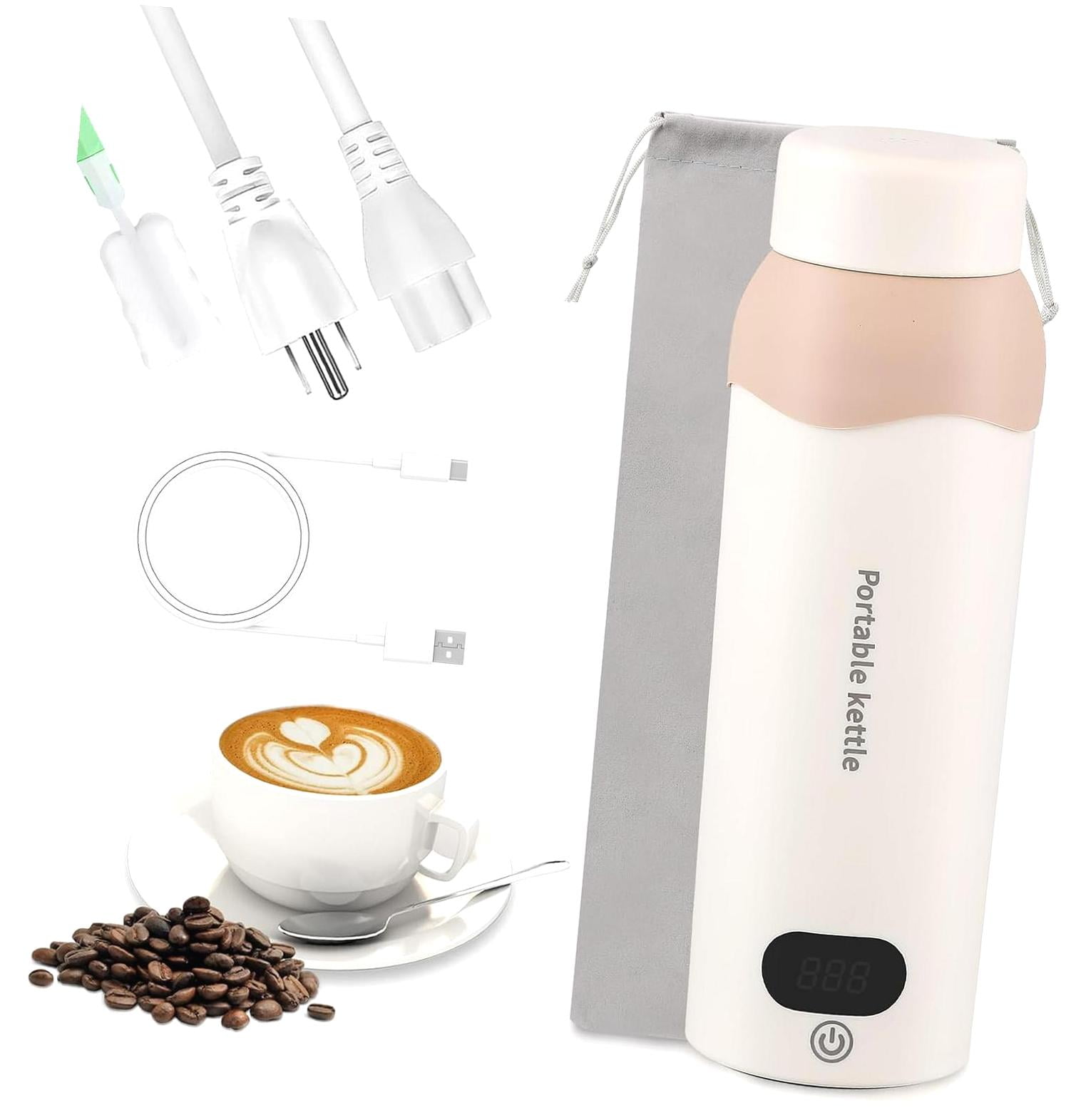 SKYSONIC Portable Electric Tea Kettle, Mini Travel Kettle with 6 Temp ...