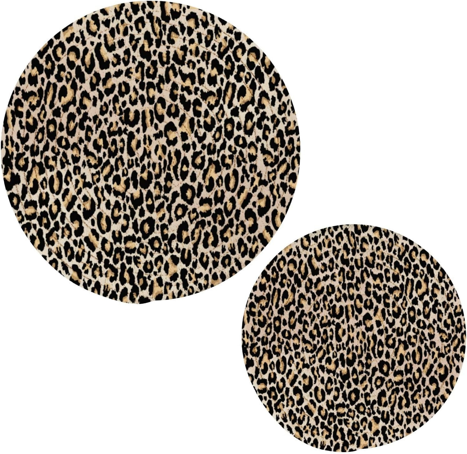 SKYSONIC Pot Holders Trivets set, 2 Pcs,Leopard Skin Black Spots ...
