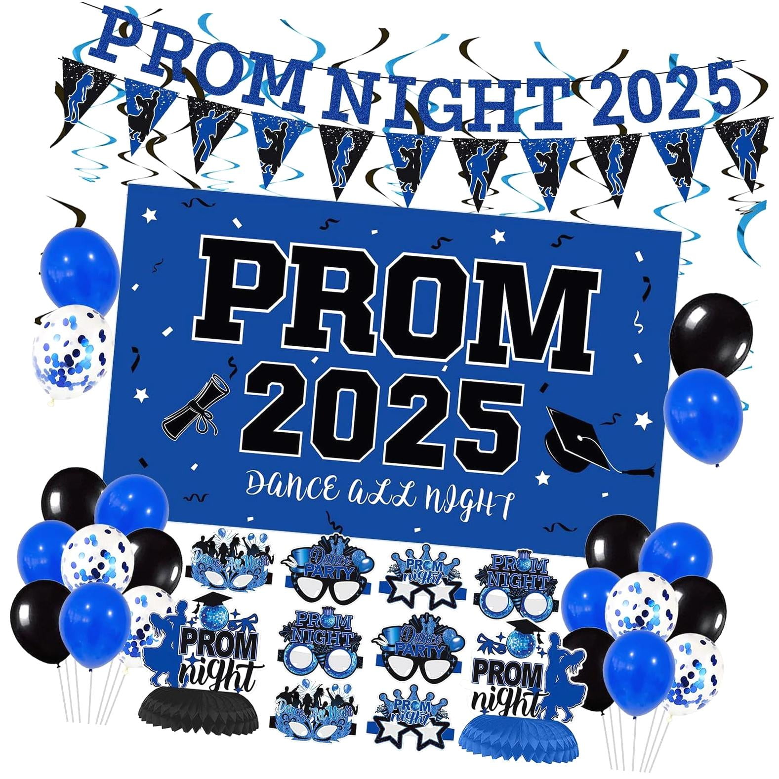 SKYSONIC Prom 2025 Decorations Set, Graduation Party Supplies Prom 2025 ...
