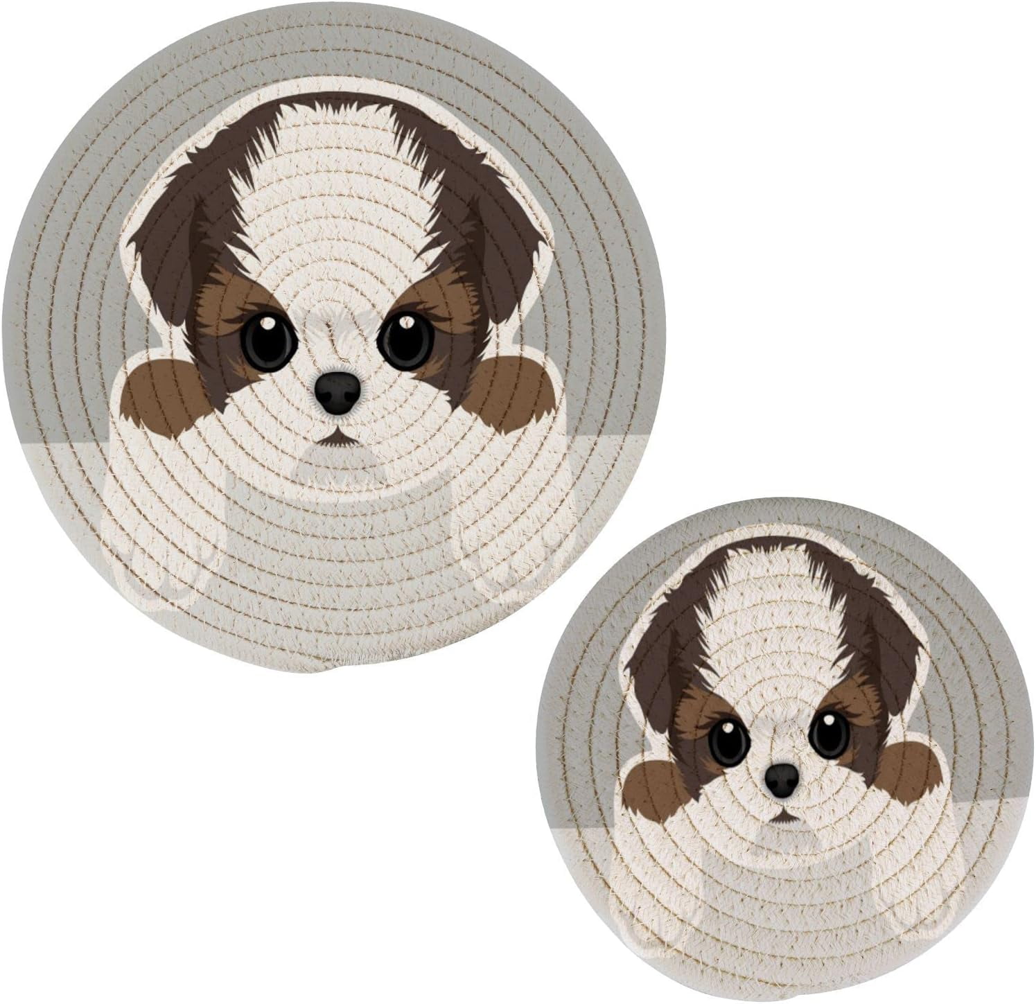 SKYSONIC Puppy Dog Pot Holders Set Trivet Animal Cartoon Hot Pads ...