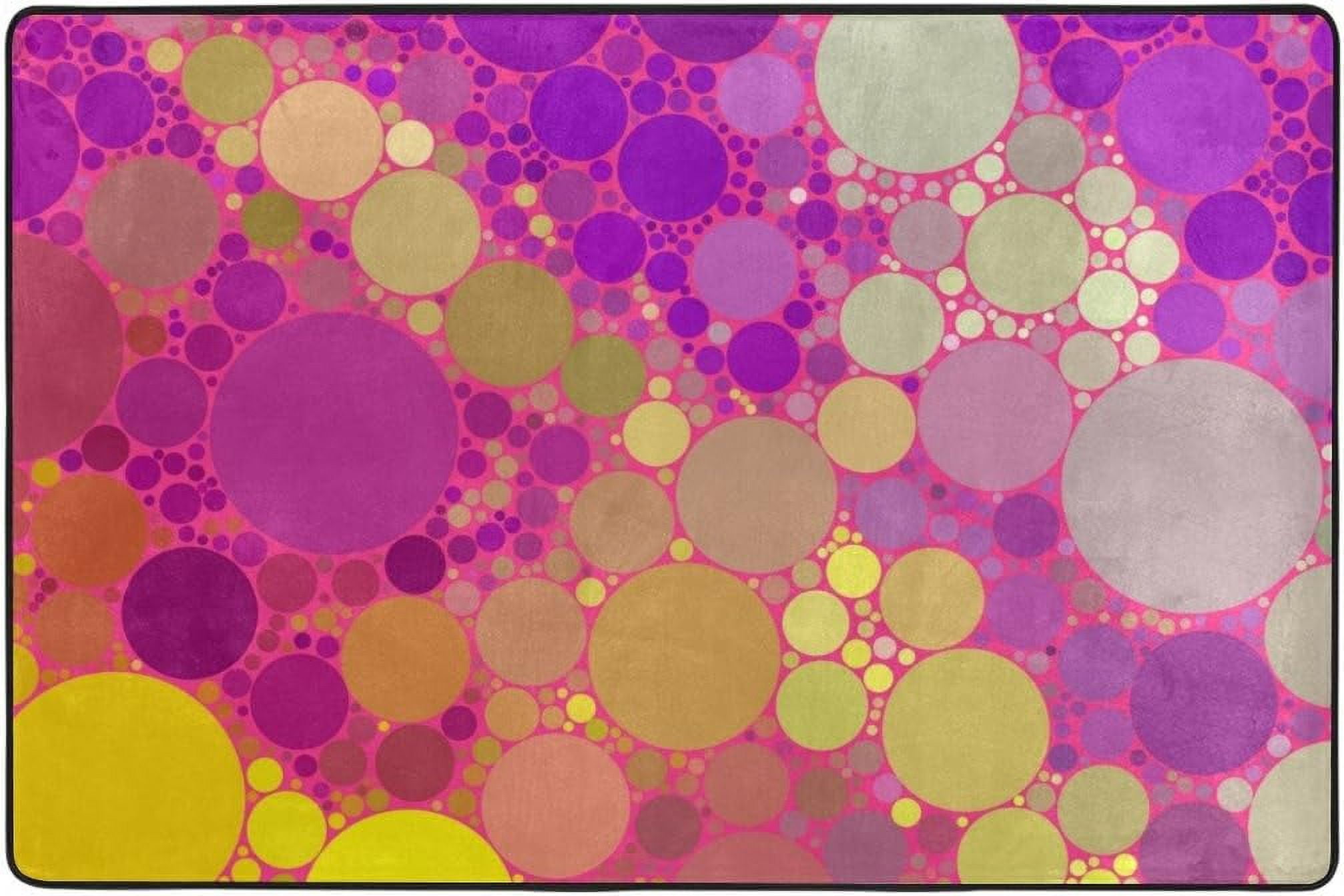 SKYSONIC Purple Gold Dot Area Rug Pad 24x36 Inch 100% Light Weight ...
