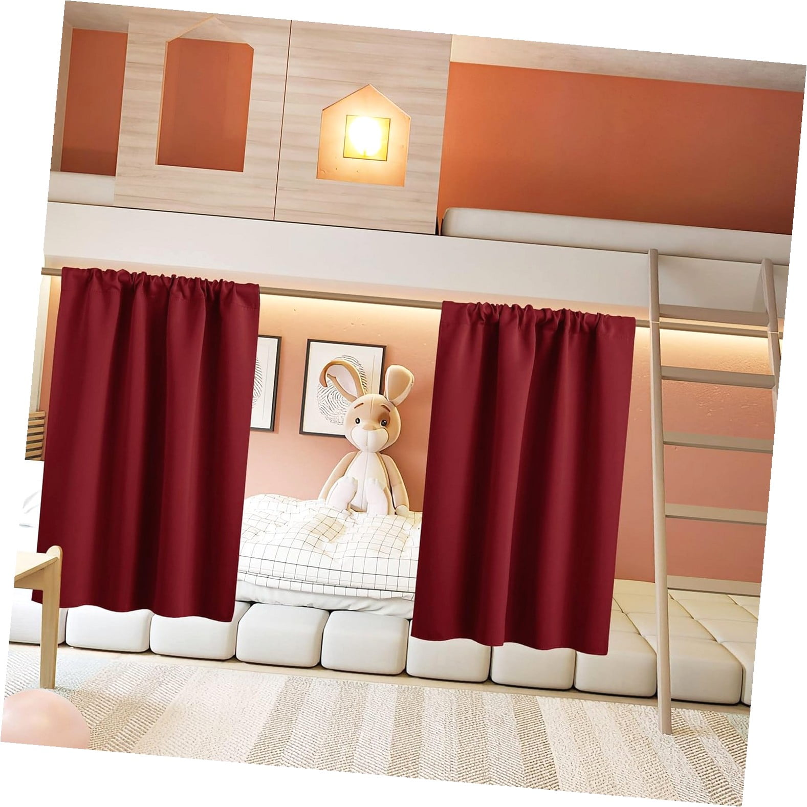 SKYSONIC RYB Small Curtains for Kitchen Window Privacy Curtain Set for ...