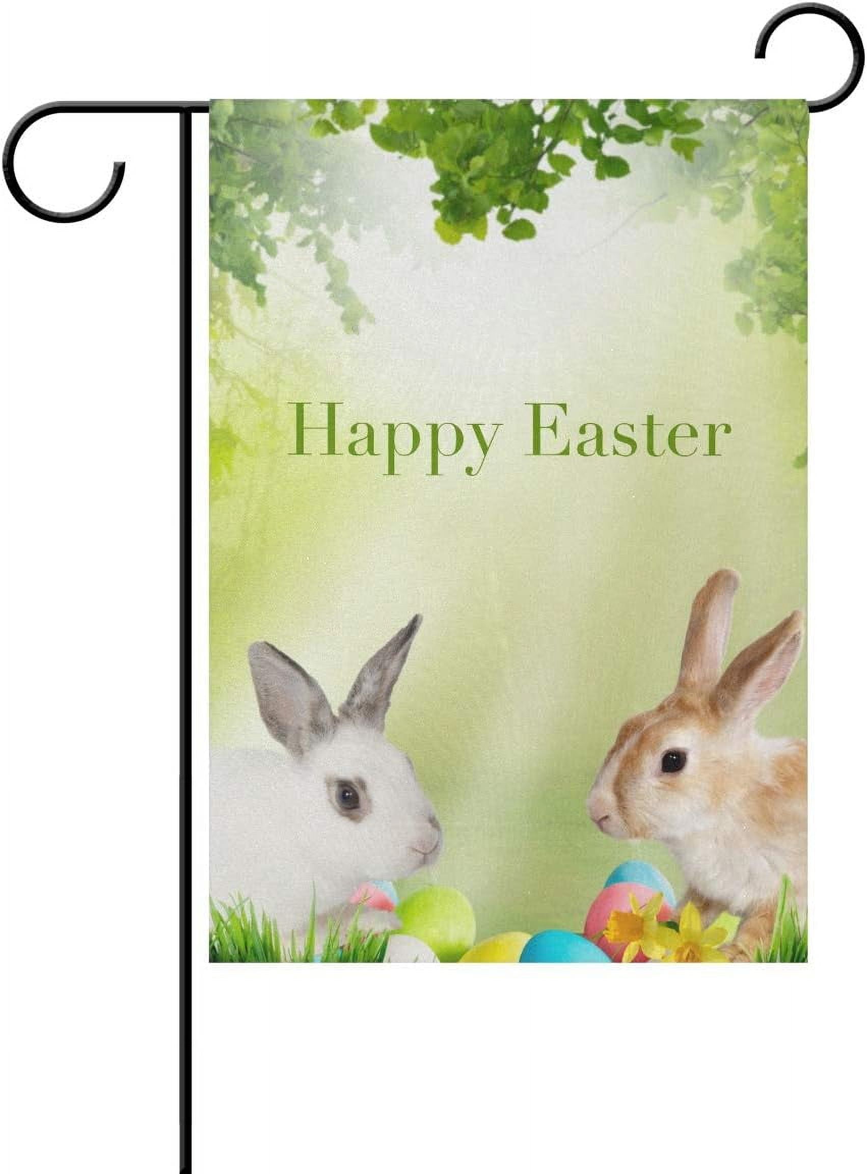 SKYSONIC Rabbits Eggs Double-Sided Printed Garden House Sports Flag ...