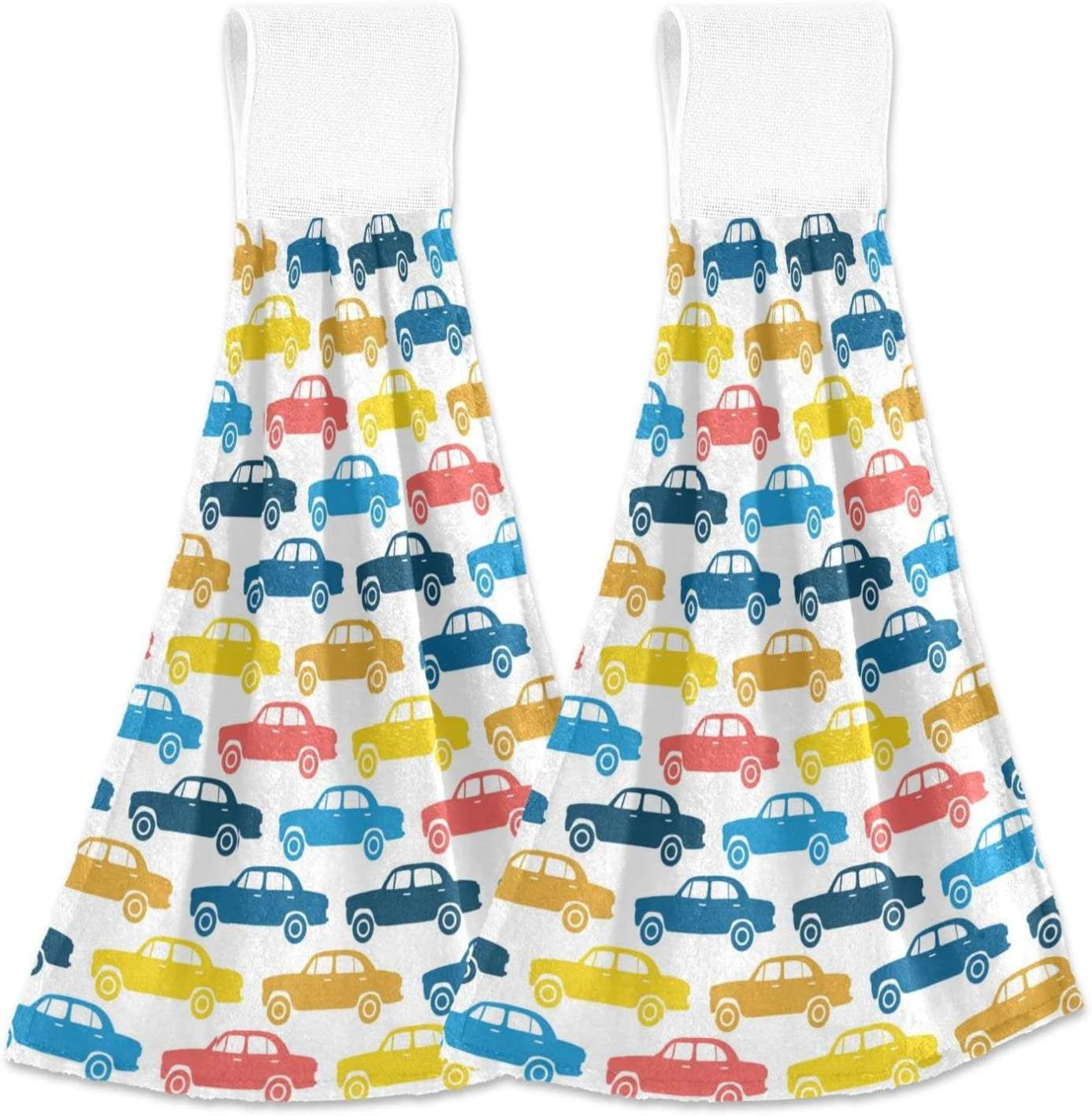 SKYSONIC Rainbow Car Hanging Hand Towels with Hanging Loop, Hand Towels ...