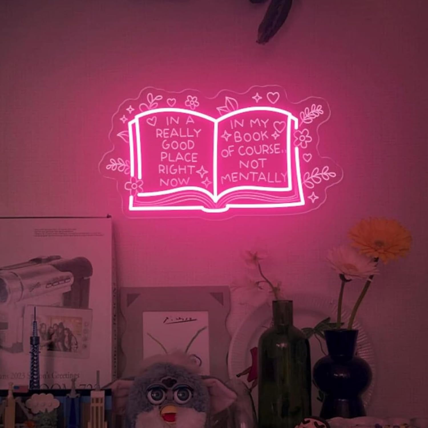 SKYSONIC In A Really Good Place Book Neon Sign,Custom Booksh Neon ...
