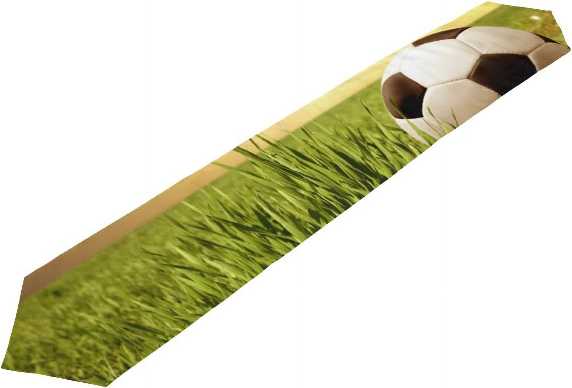 SKYSONIC Rectangle Soccer Ball in Grass Field Printed Table Runner ...