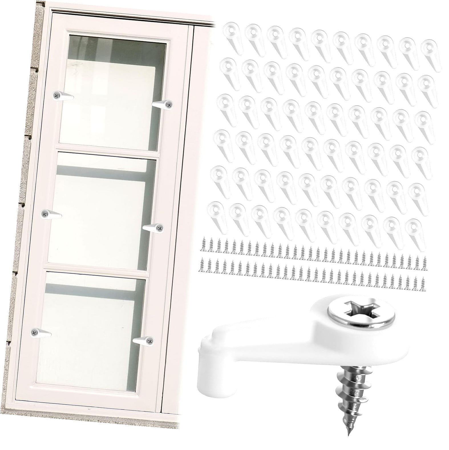 SKYSONIC Retainer Clips, 60 Pcs Mirror Holder Clips Door Retainer ...