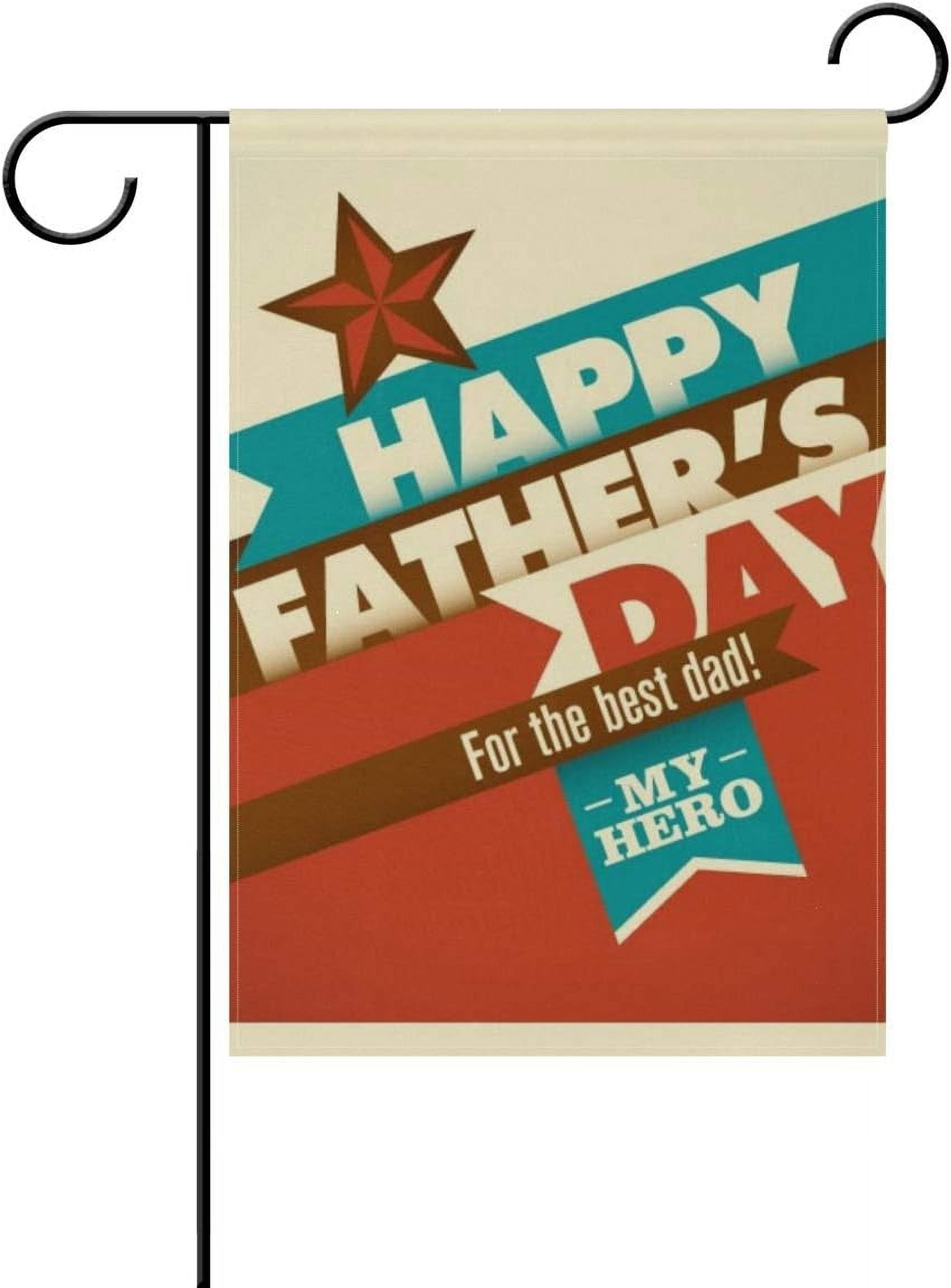 SKYSONIC Retro Father's Day Card Double-Sided Printed Garden House ...