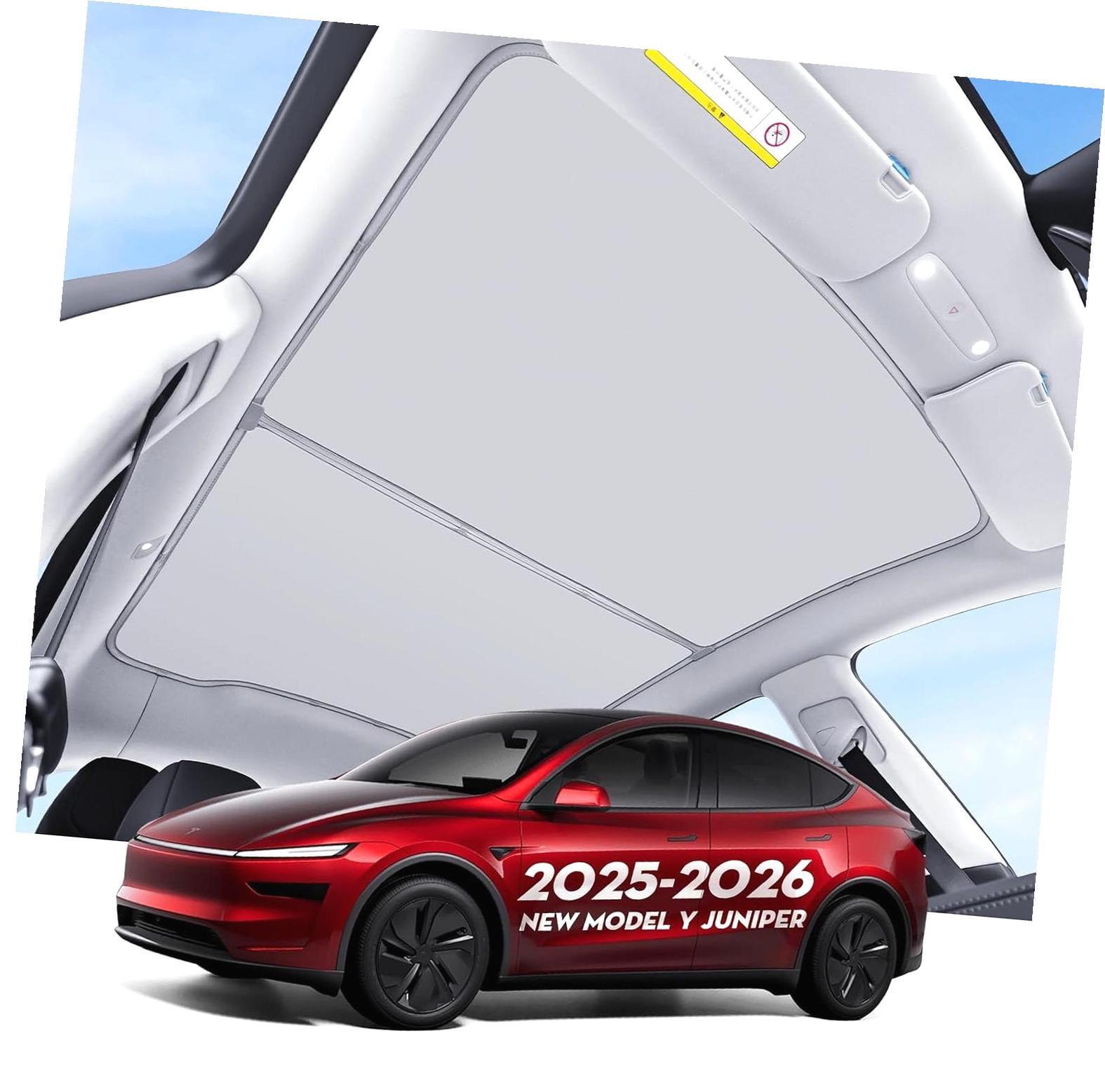 SKYSONIC Roof Sunshades for 2026 Model Y Juniper, Upgraded Sunroof ...