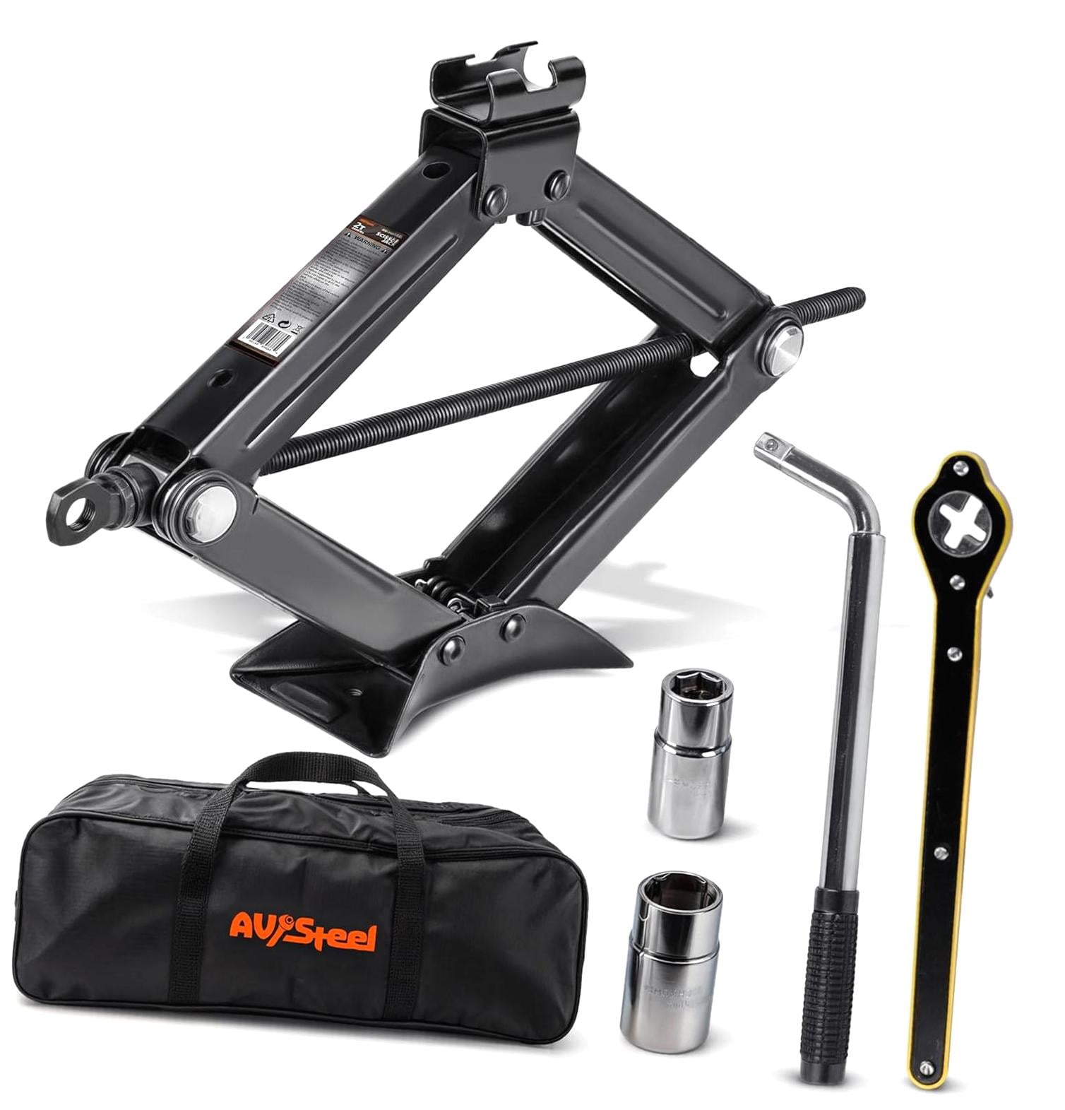 SKYSONIC Scissor Jack for Car 2 Ton (4409 lbs) Heavy-Duty Car Jack Kit ...