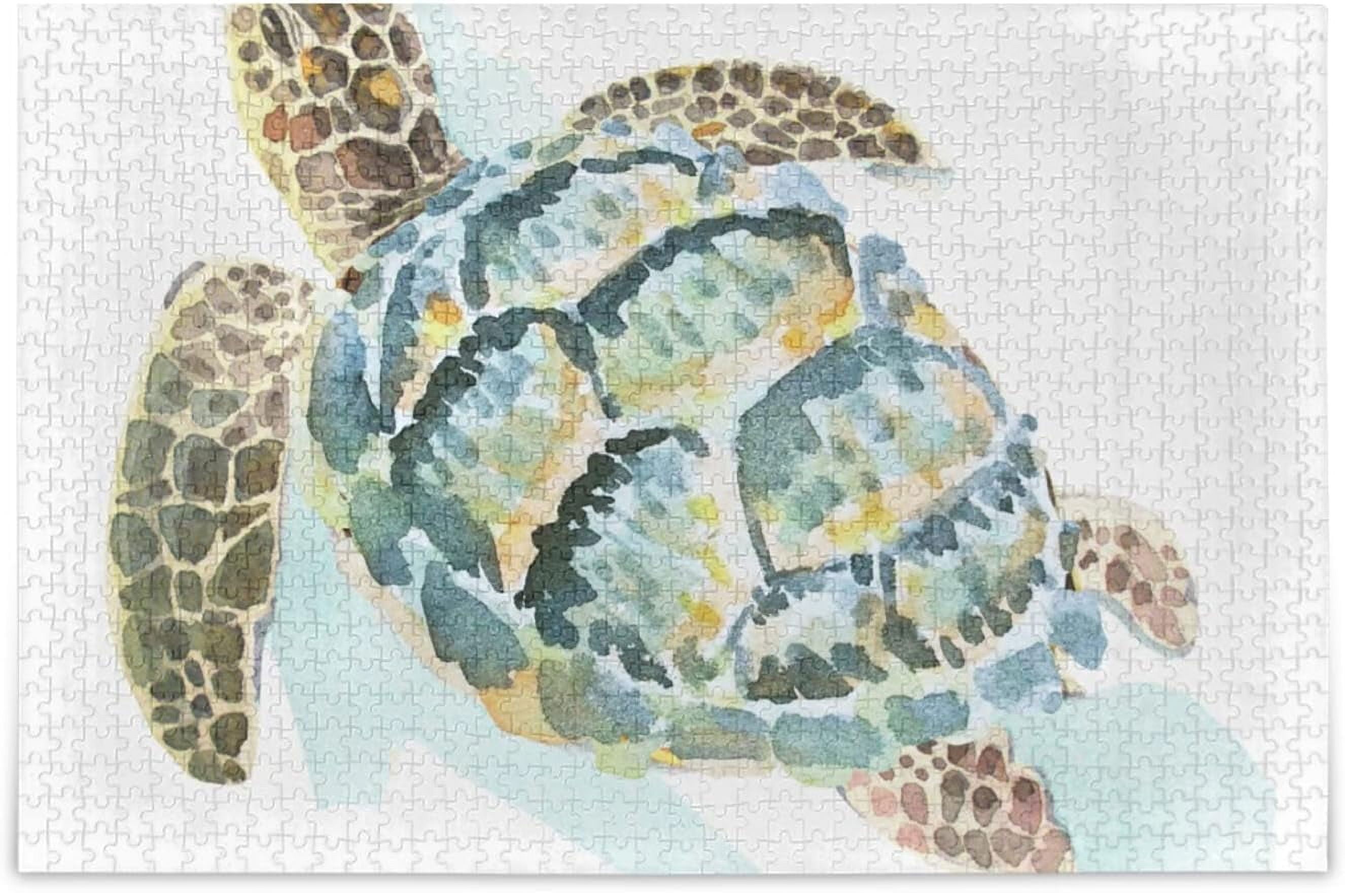 SKYSONIC Sea Turtle Watercolor Jigsaw Puzzles for Adults 500 Piece ...