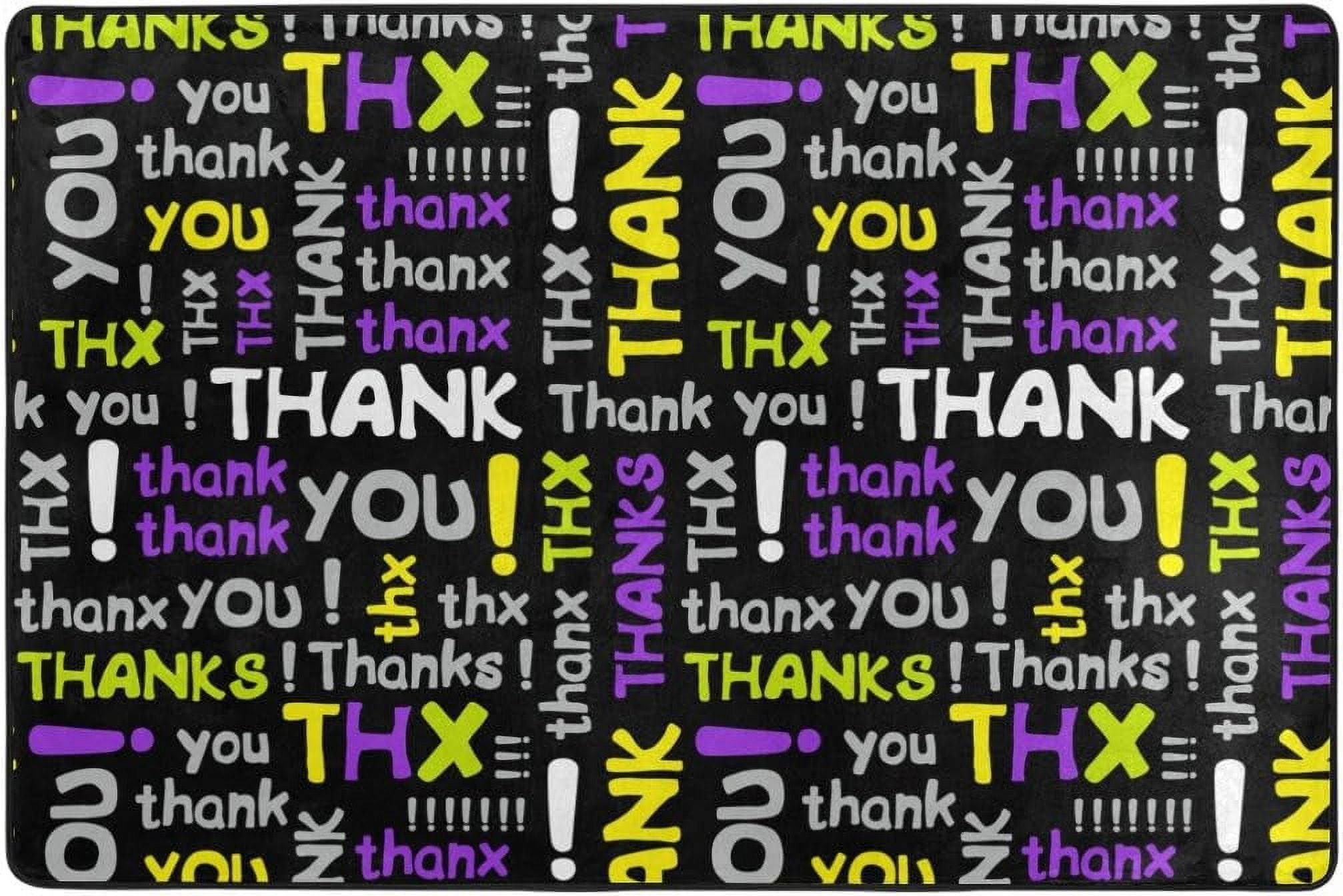 SKYSONIC Seamless Pattern Crossed Words Area Rug Pad - 72x48 inch - 100 ...