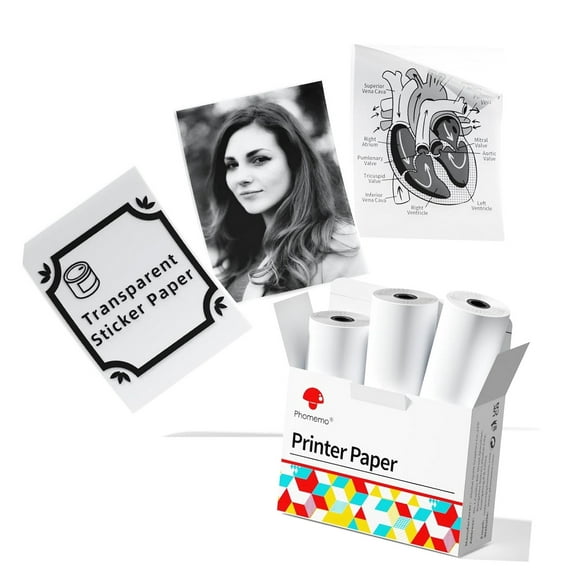 SKYSONIC Self-Adhesive Thermal Paper, Glossy Printable Sticker Paper ...