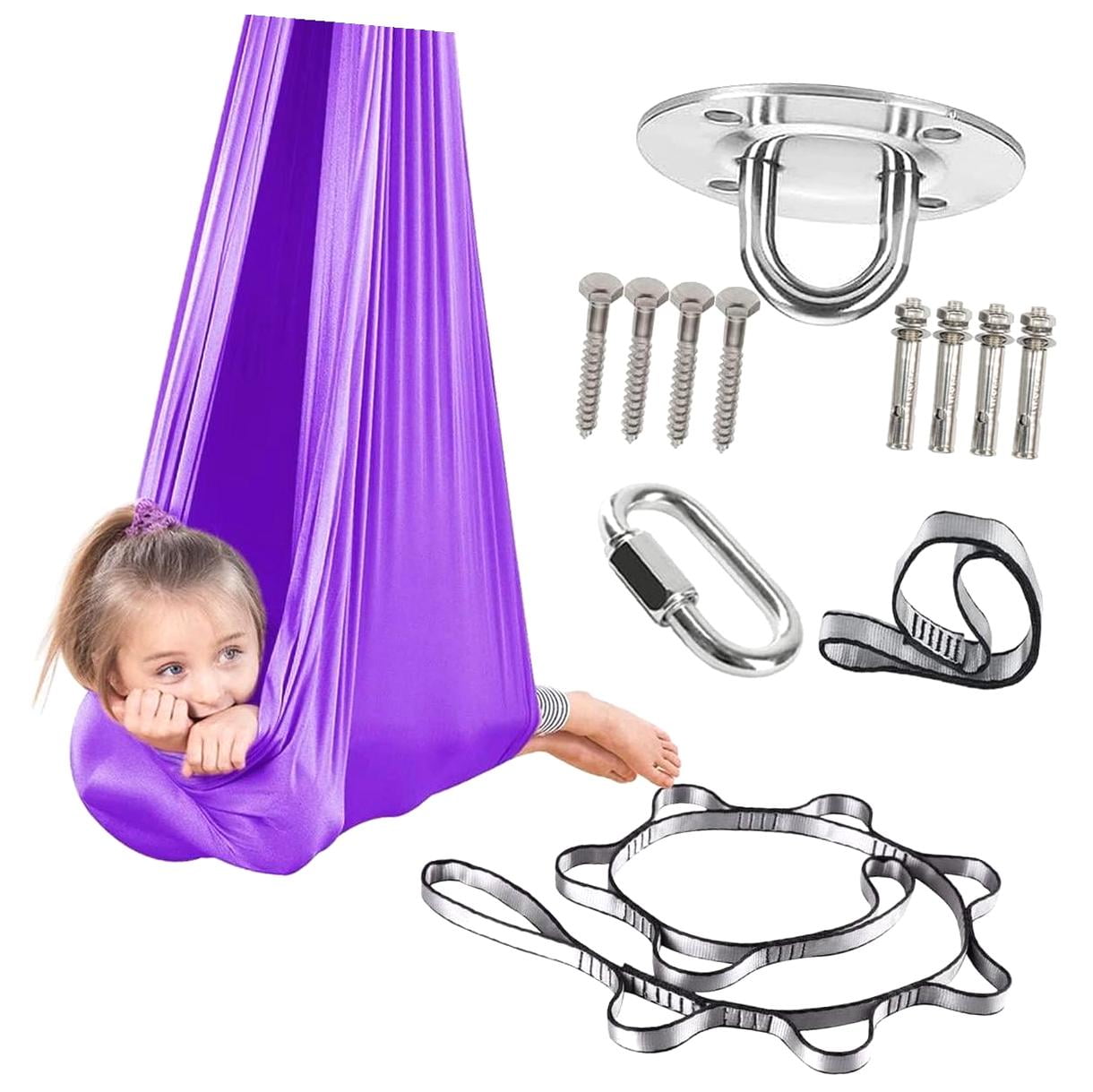SKYSONIC Sensory Swing, Soft Nylon Therapy Swing, Cuddle Swing, Indoor ...