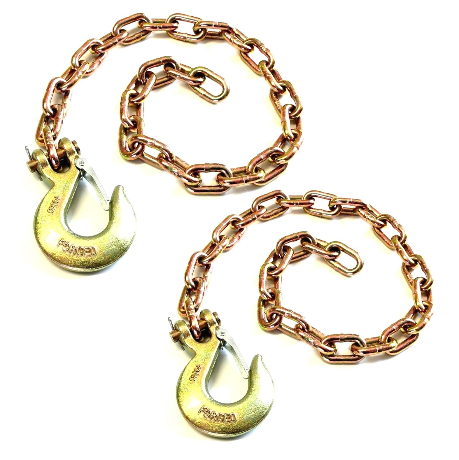 SKYSONIC (Set of 2) 3/8" x 35" Grade 70 Towing Safety Chains featuring ...