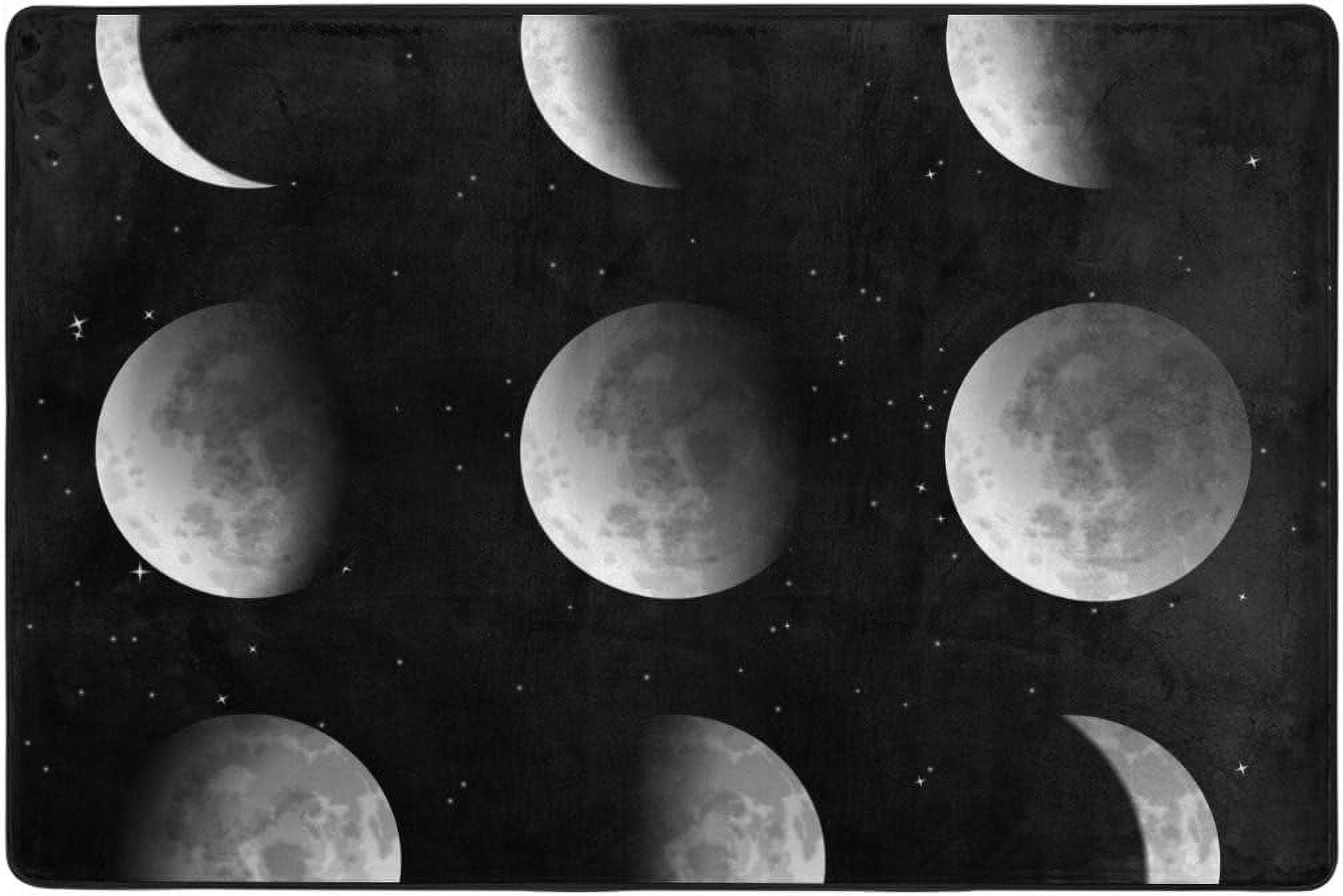 SKYSONIC Set of Moon Phases Area Rug Pad - 72x48 inch - 100% Light ...