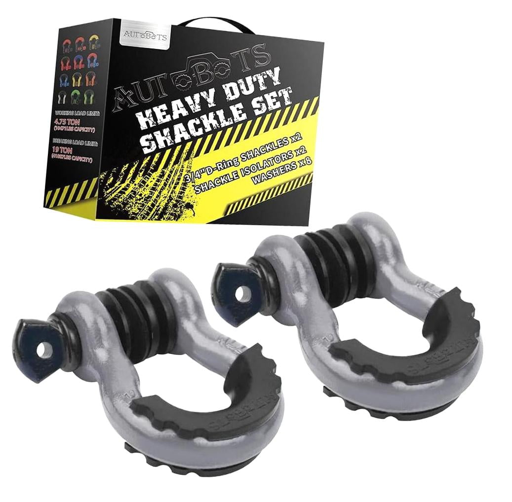 SKYSONIC Shackles 3/4" (2 Pack), D Shackle 45,000Ib Break Strength with ...