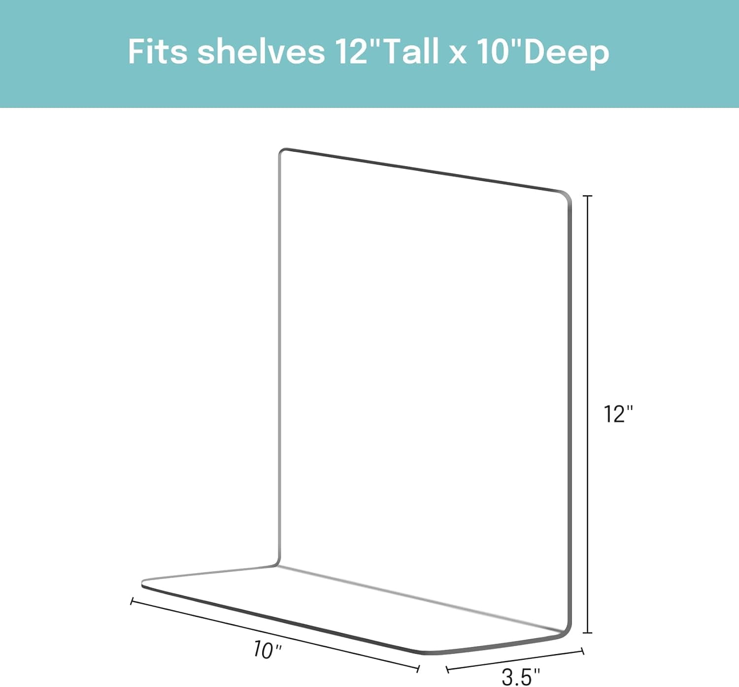 SKYSONIC Shelf Dividers for Closet Arrangement: 12 Pack Transparent ...