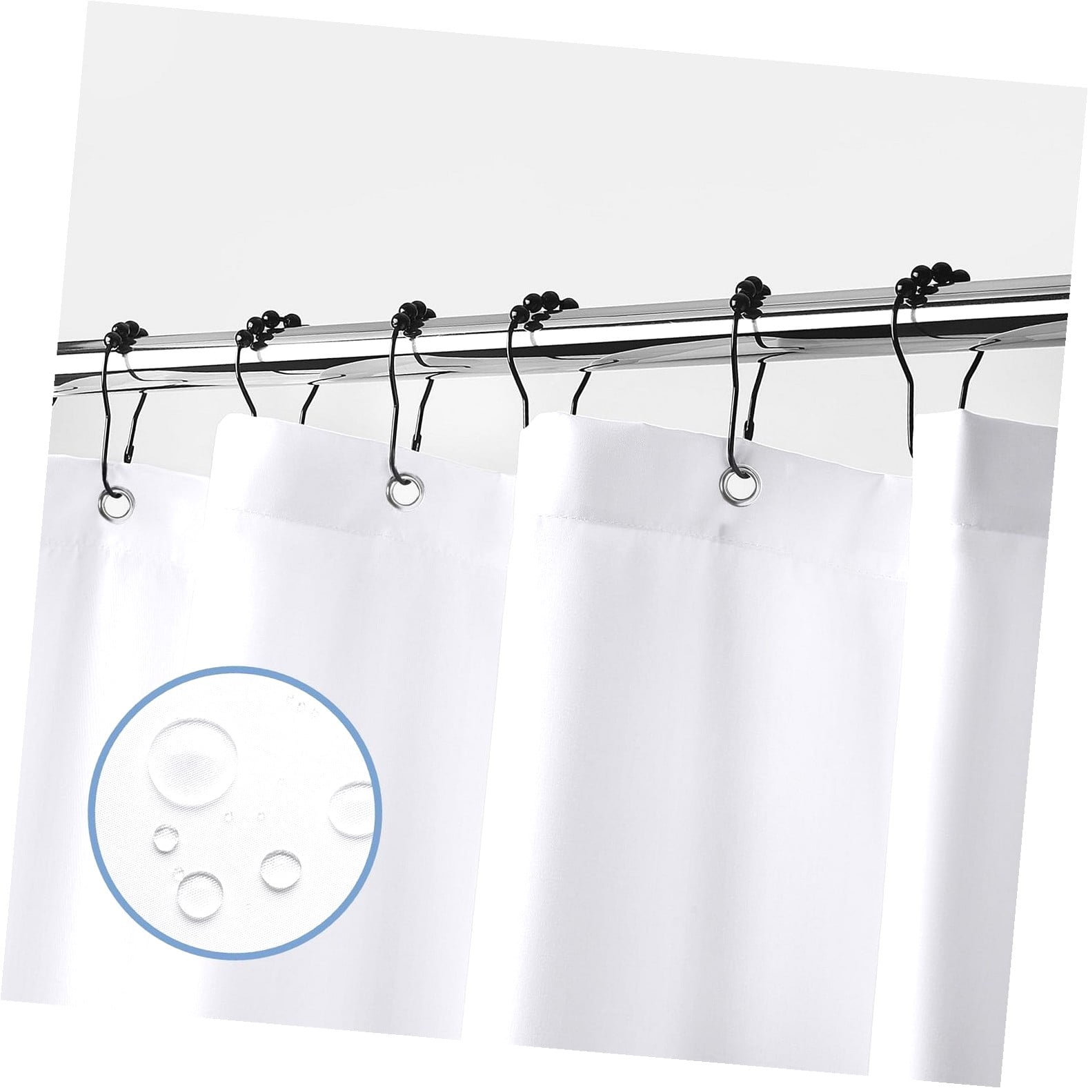 SKYSONIC Shower Curtain Liner, Soft Shower Lining with 3 Attachments ...
