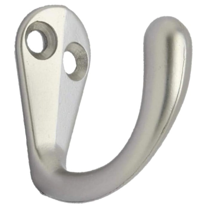 SKYSONIC Single Prong Robe Hanger, Zinc Die Cast, Matte Nickel, 50 Pack ...